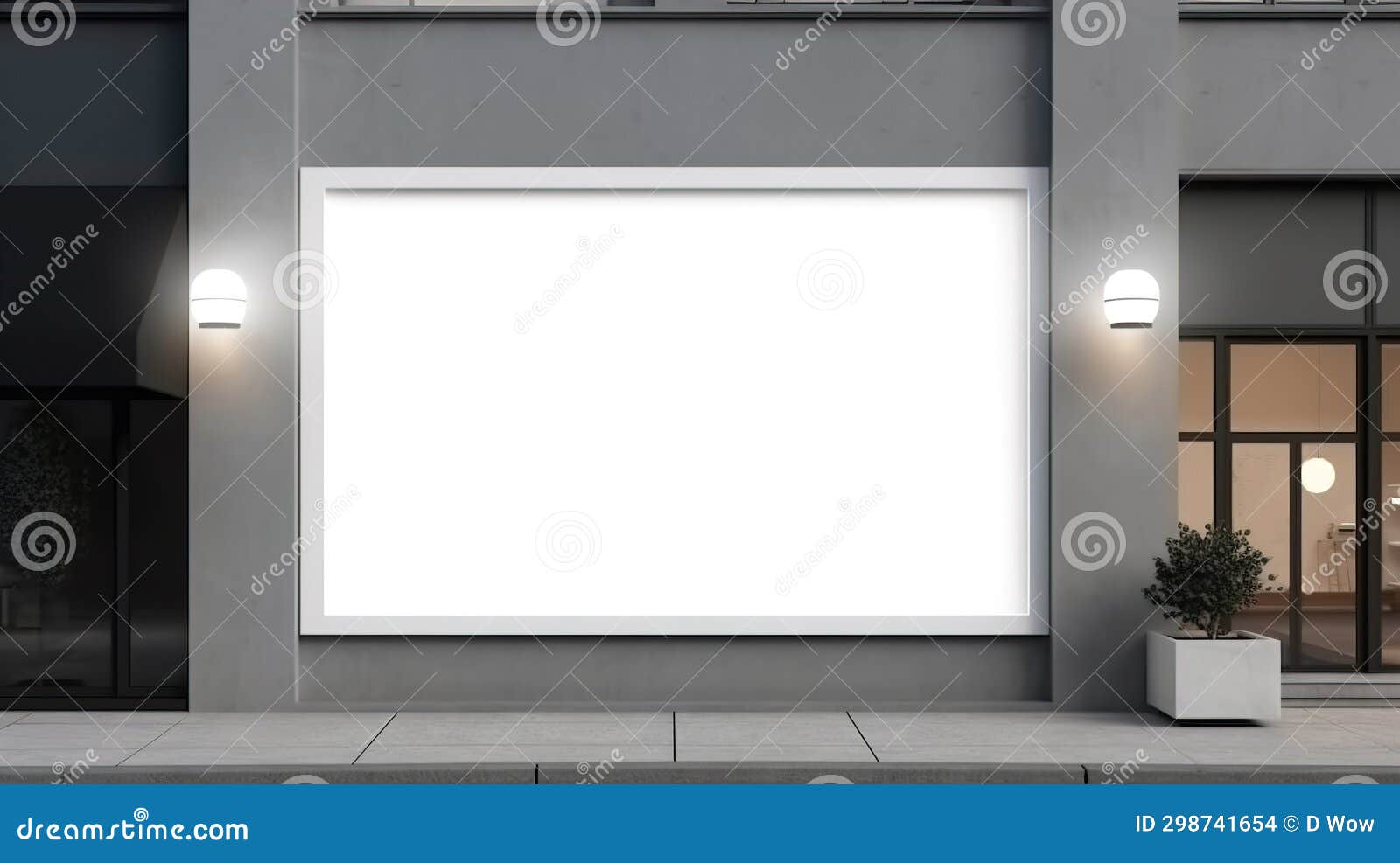 Empty Window Poster Template. Advertising Banner in the Store, Office ...