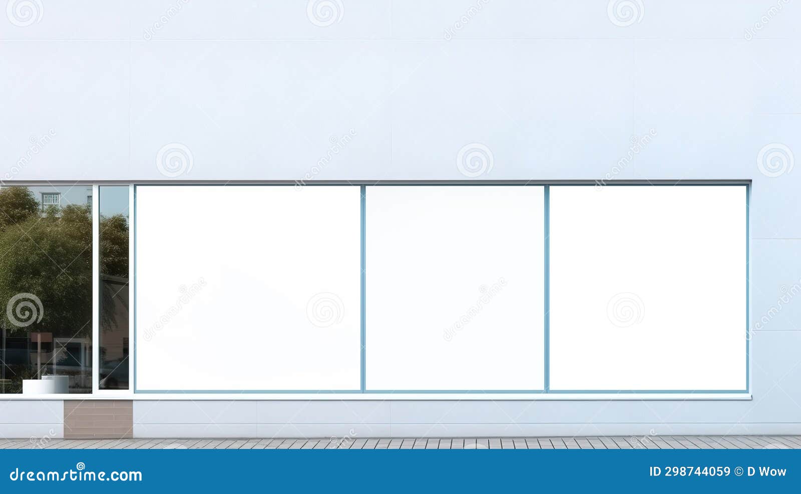Empty Window Poster Template. Advertising Banner in the Store, Office ...