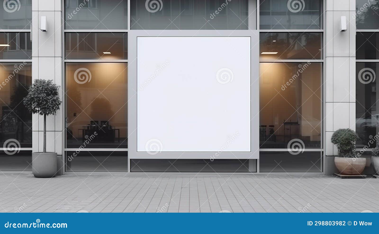 Empty Window Poster Template. Advertising Banner in the Store, Office ...