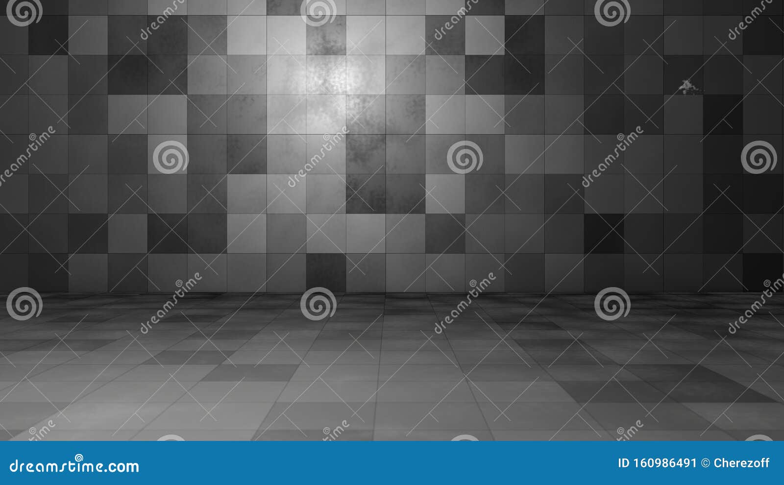 Empty Windowless Interior. 3D Illustration Stock Illustration ...