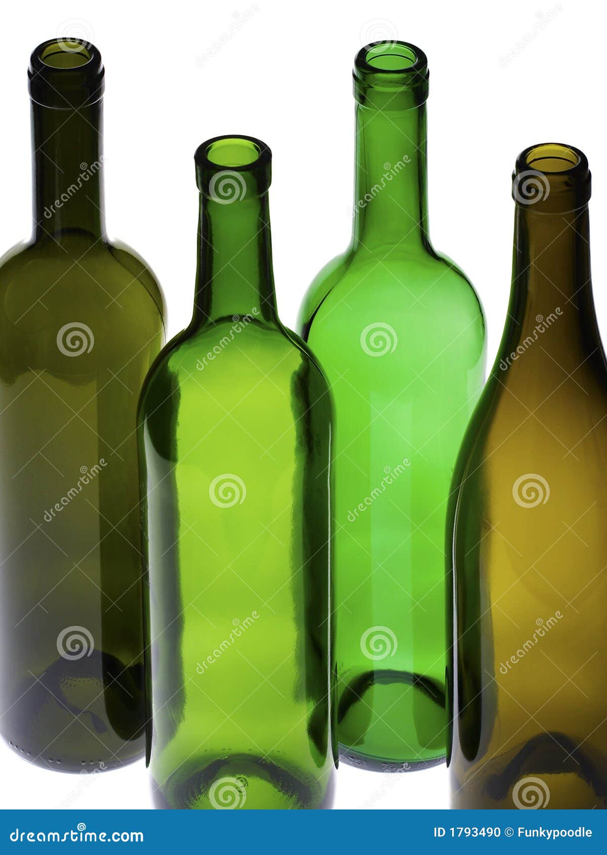 Empty wine bottles stock photo. Image of backlit, empty - 1793490