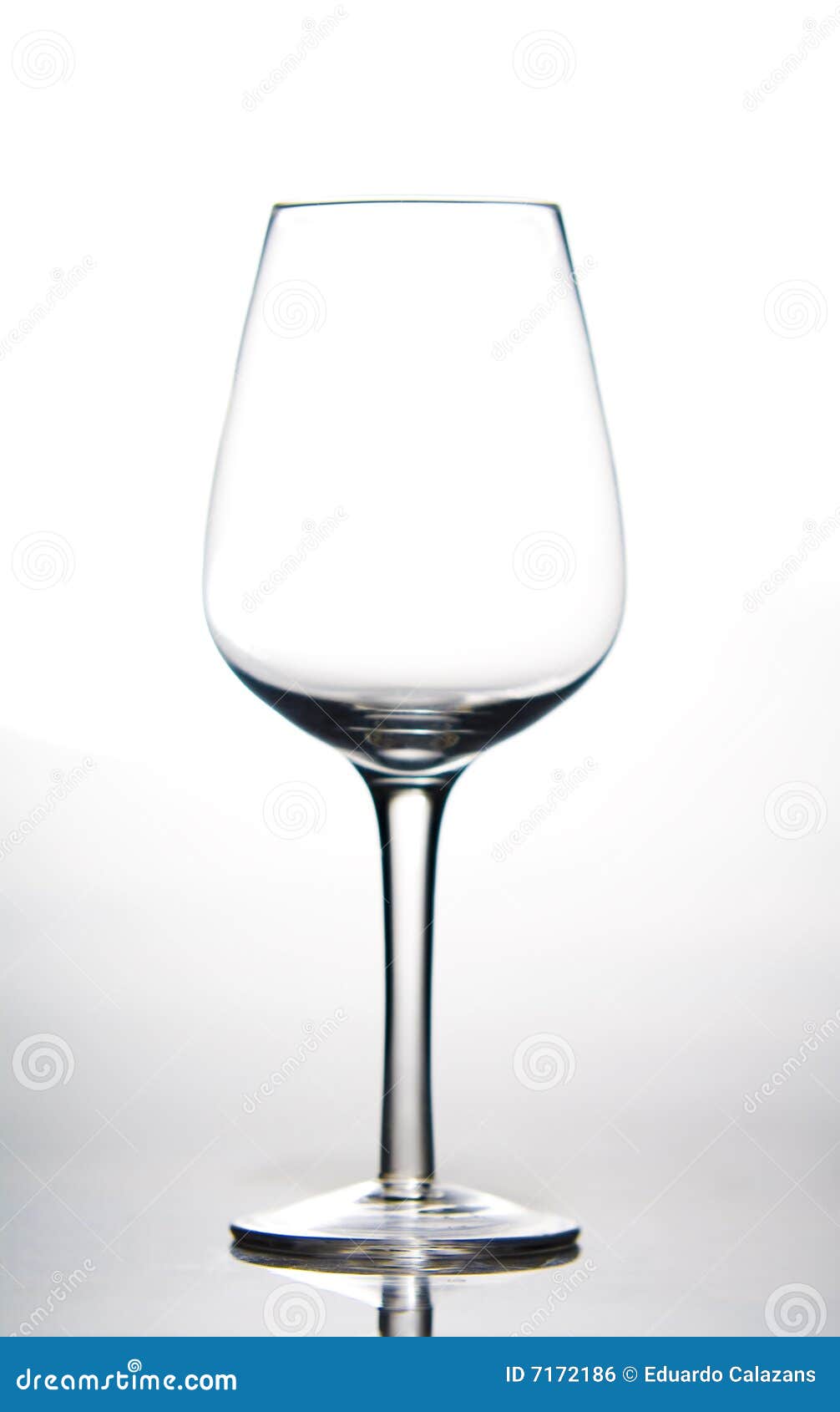 Empty Wine Glasses In A Row On The Bar, And In The Background Bottles ...