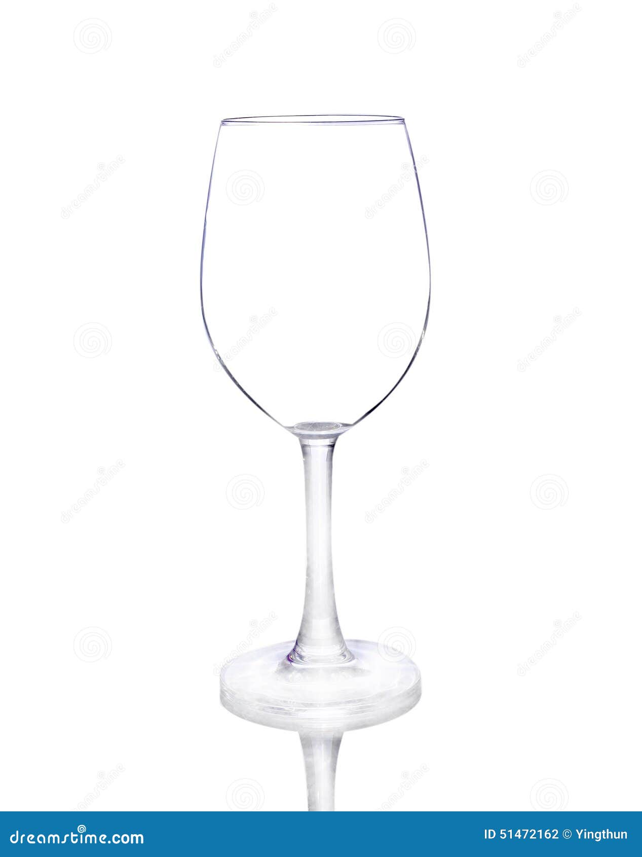 Empty Wine Glass. Isolated on a White Background Stock Photo - Image of ...