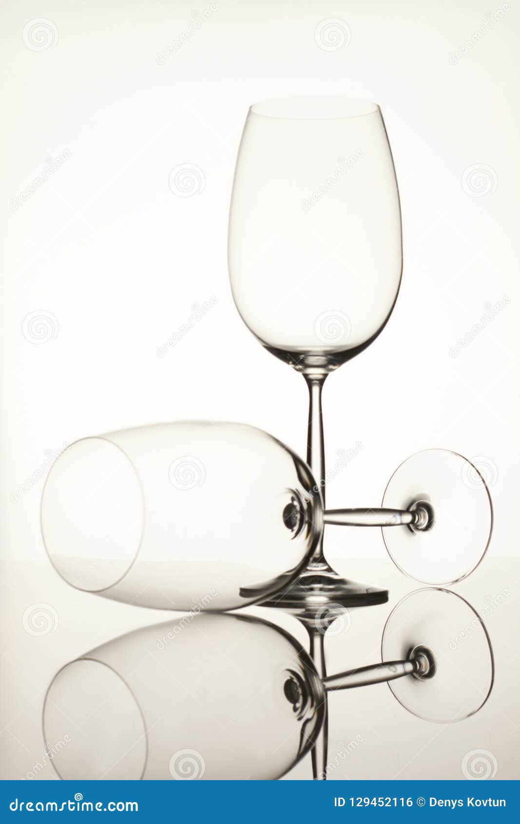 Empty Wine Glasses Falling. Stock Photo - Image of glassware, purity ...