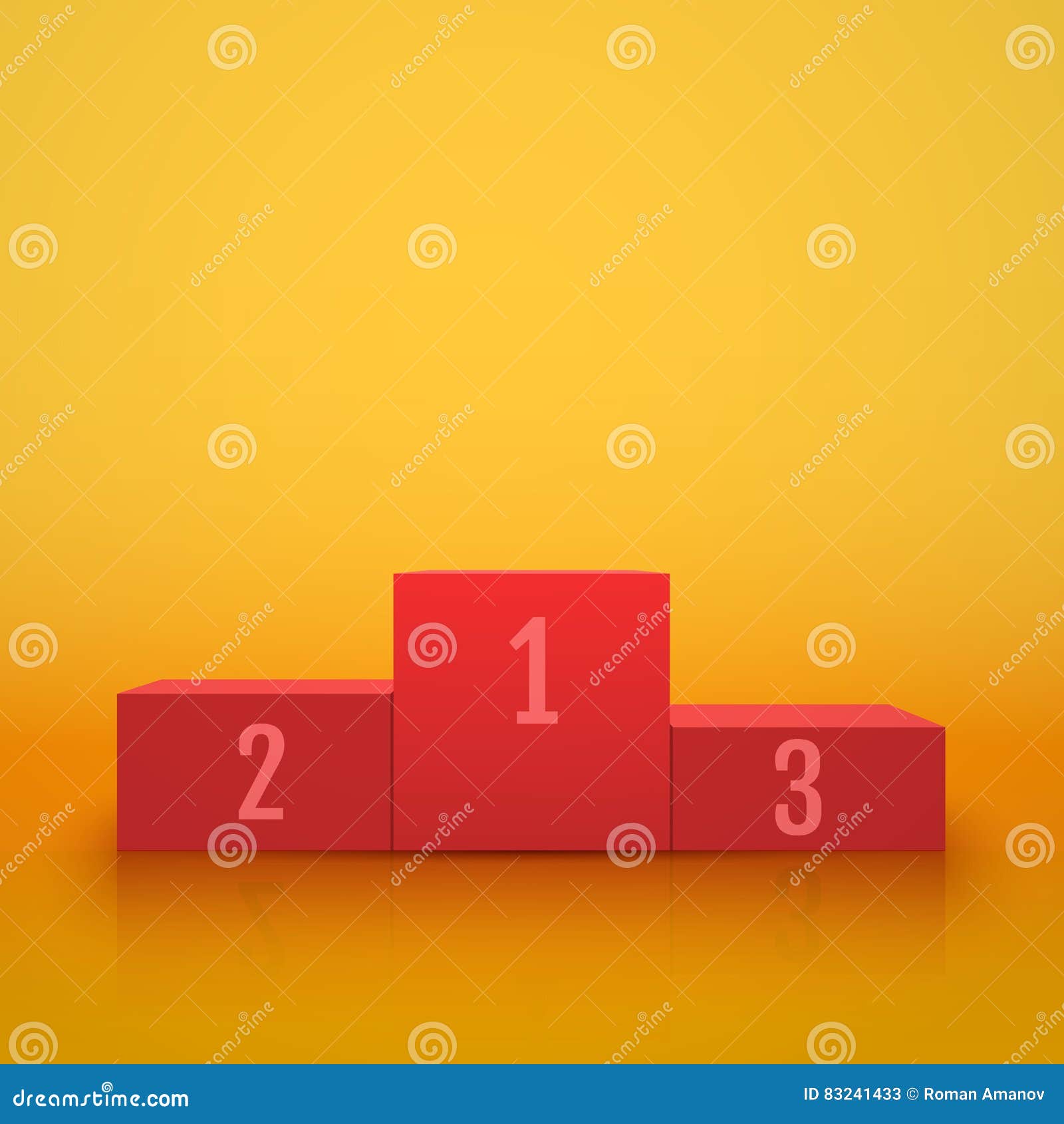 Empty Winners Podium for Award Ceremony. Vector Illustration Stock ...