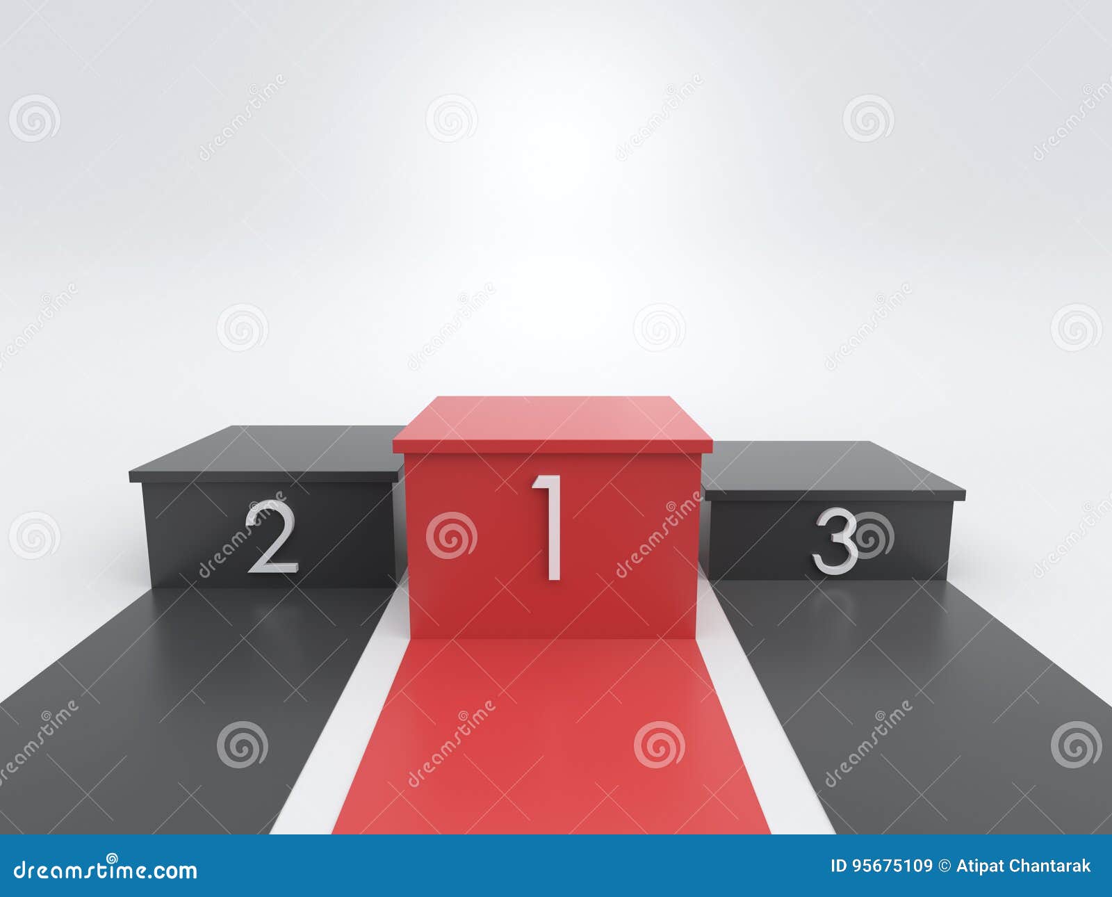 Empty Winners Podium. 3D Rendering Stock Illustration - Illustration of ...