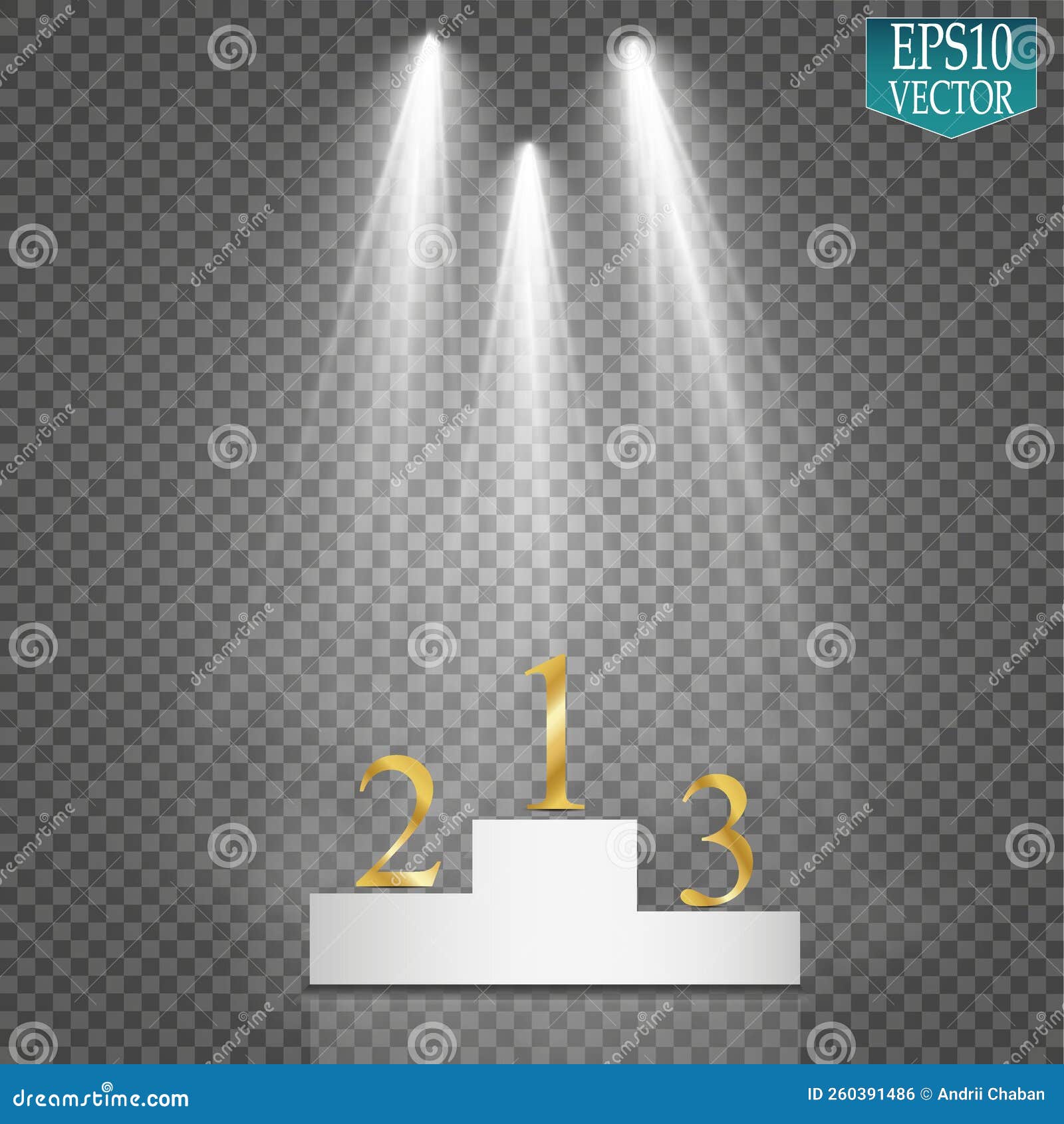 Empty Winners Podium with First, Second and Third Place for Award ...