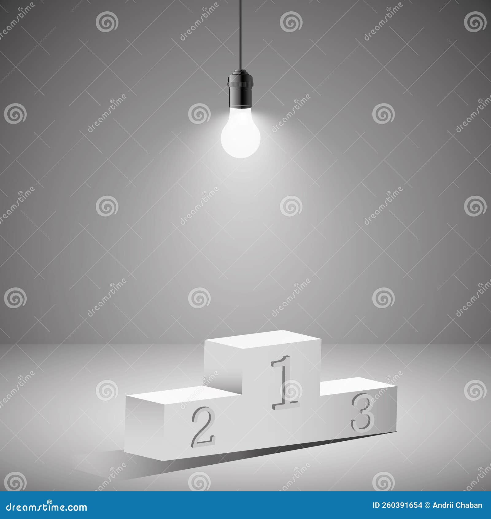 Empty Winners Podium with First, Second and Third Place for Award ...