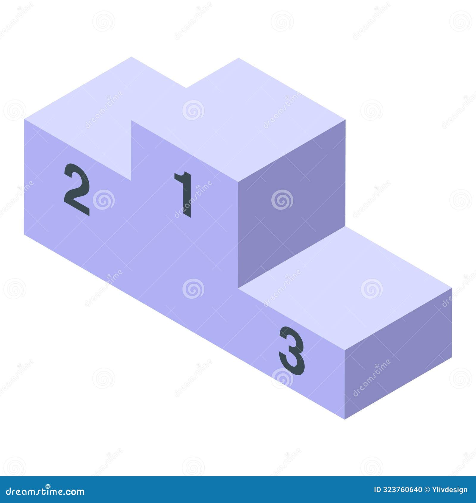 Empty Winners Podium with First, Second and Third Place for Competition ...