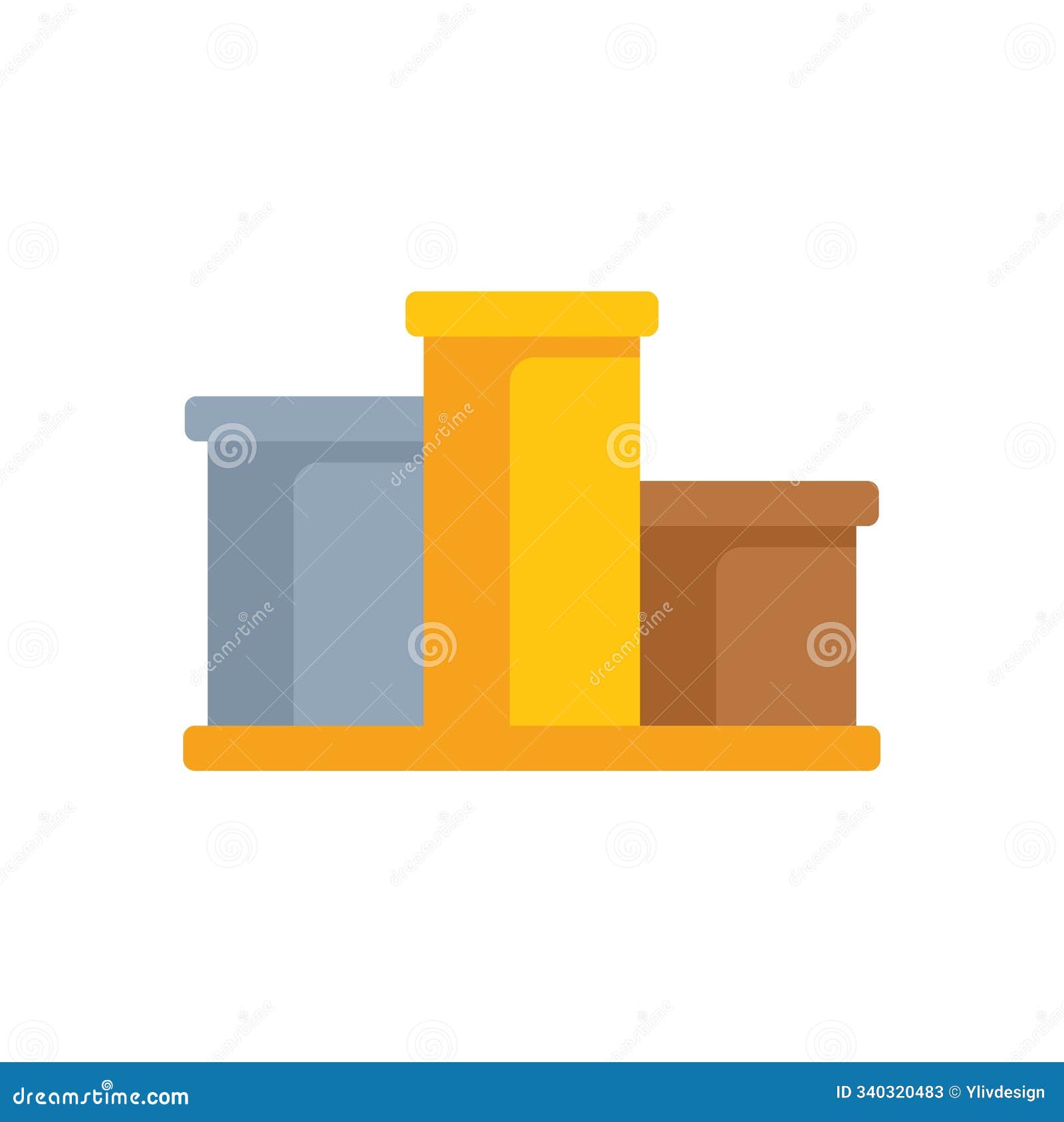 Empty Winners Podium for First, Second and Third Place Stock ...