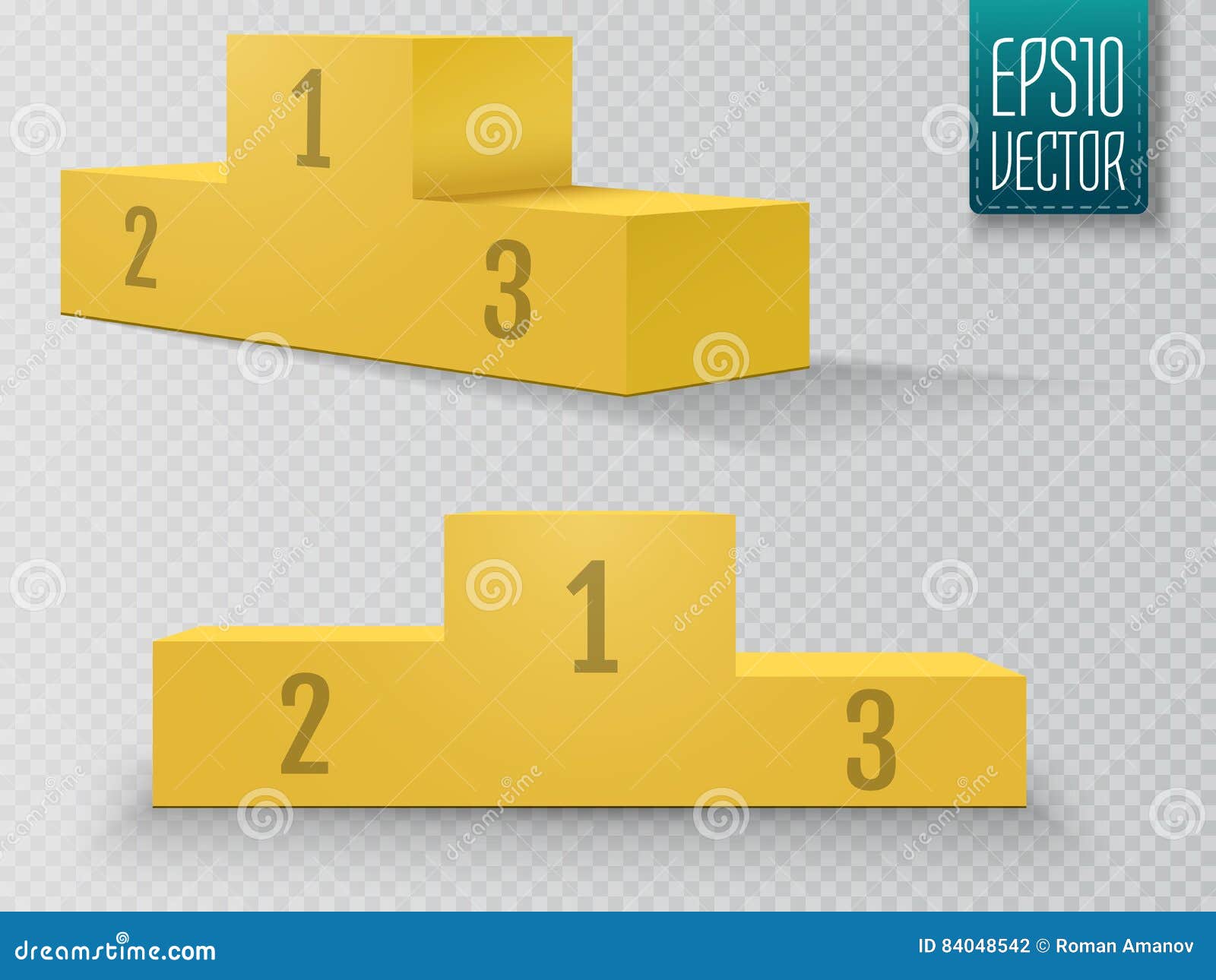 Empty Winners Podium. Vector Illustration Stock Vector - Illustration ...