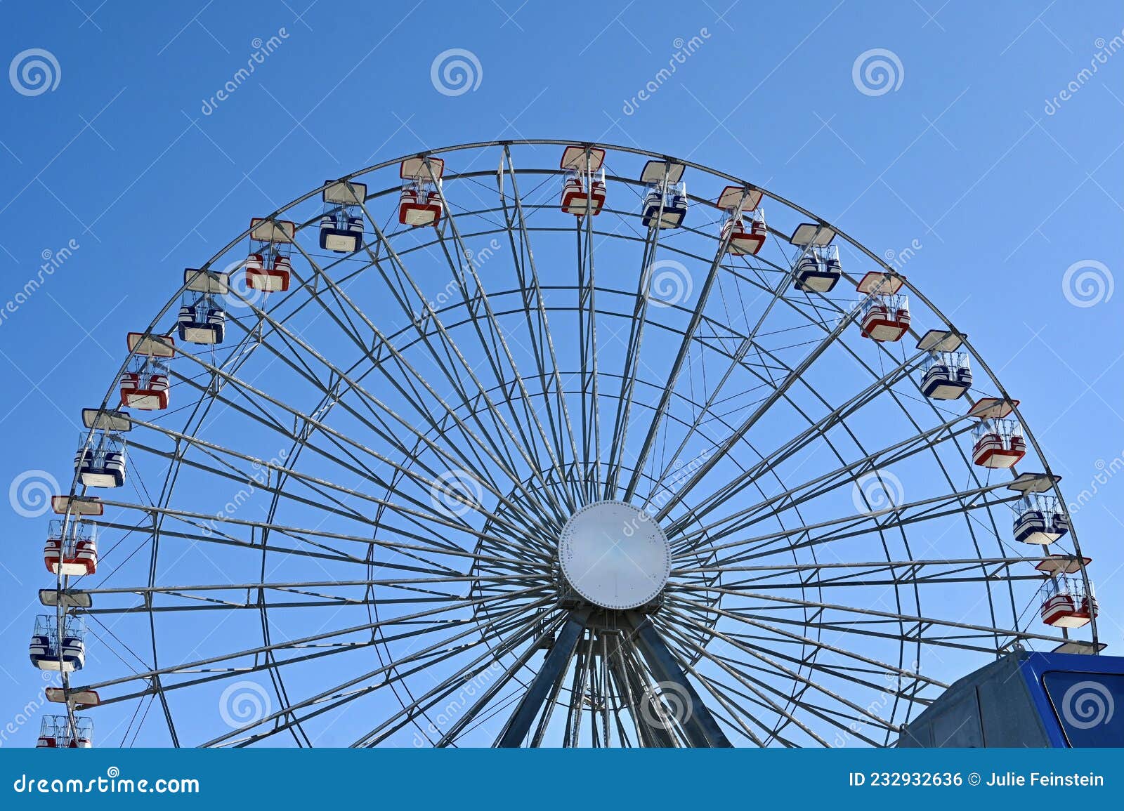 Empty Winter Ferris Wheel stock photo. Image of carnival - 232932636