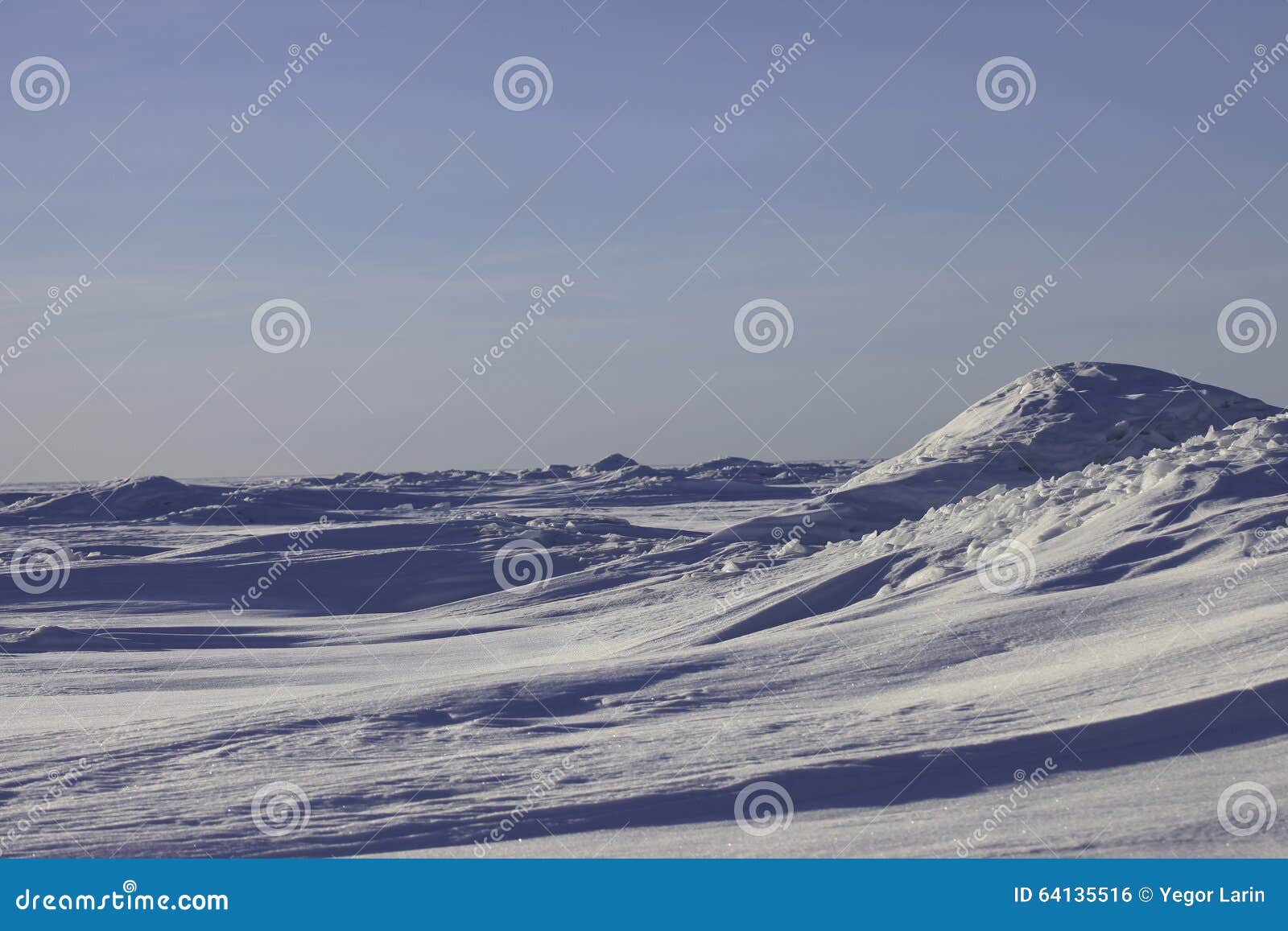 Empty Winter Landscape Arctic Ice and Sky Stock Photo - Image of ground ...