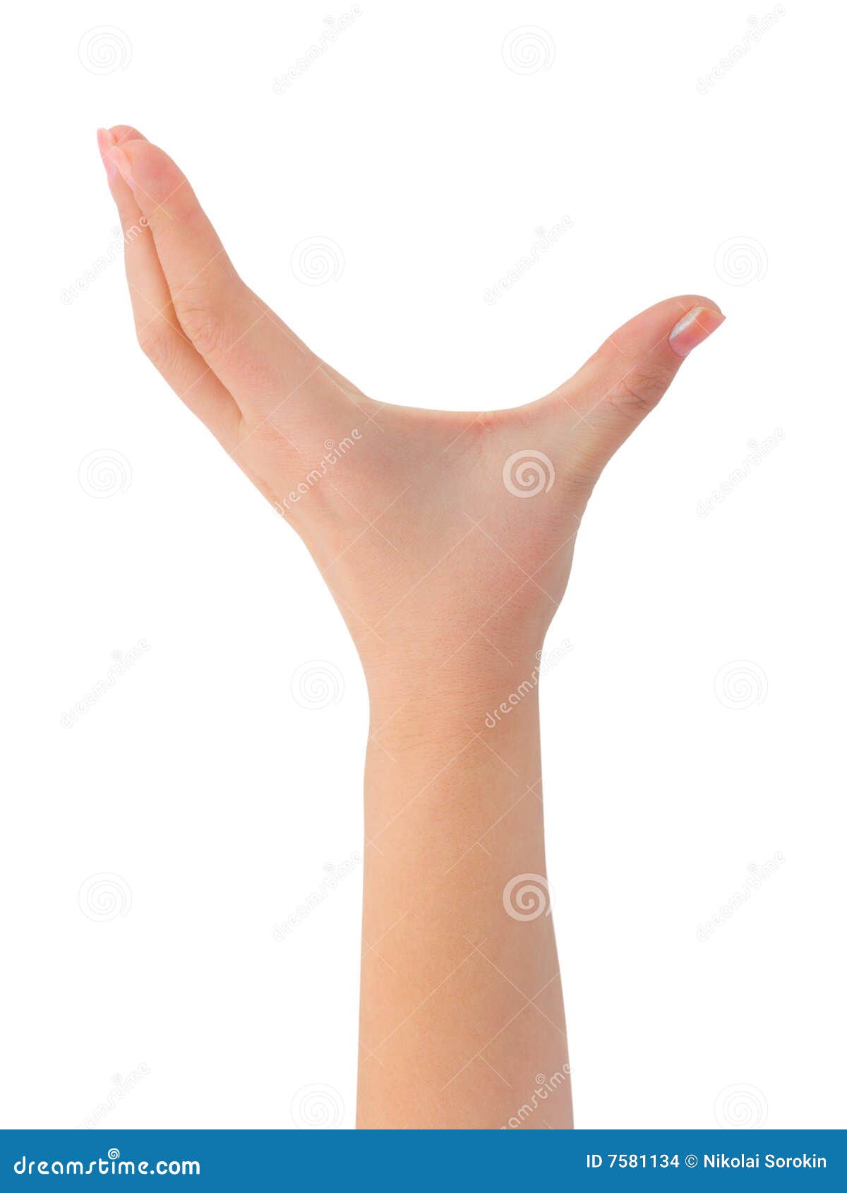 Empty woman hand stock photo. Image of giving, alms, finger - 7581134