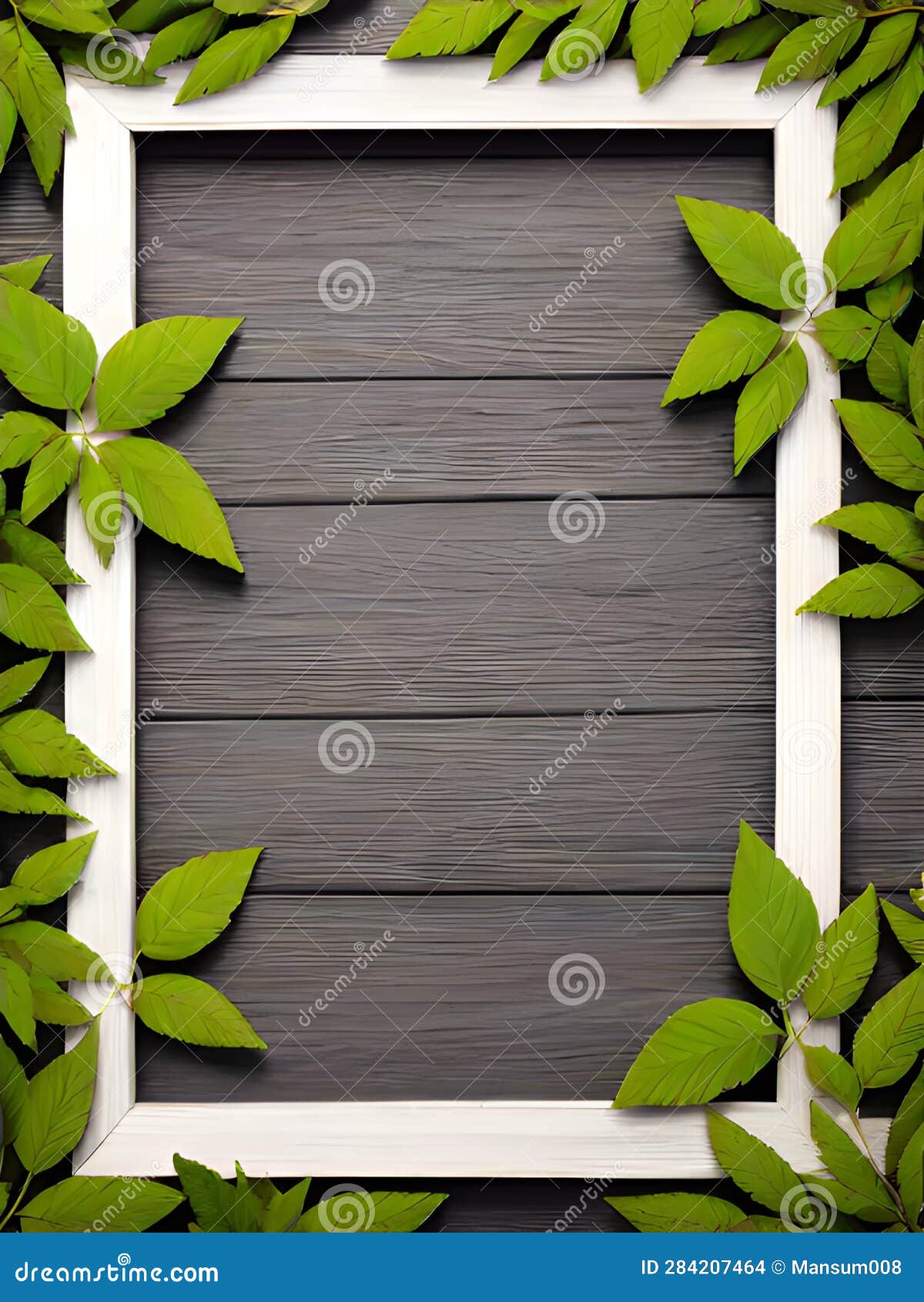 Empty Wood Background. Frame on the Wall, Ai Generated Stock ...