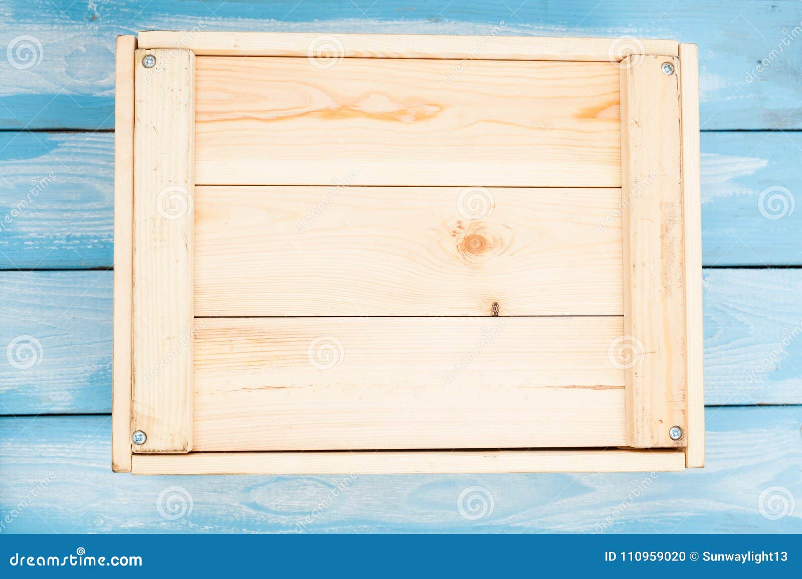 Empty Wood Box Top View for Your Design. Stock Photo - Image of blank ...
