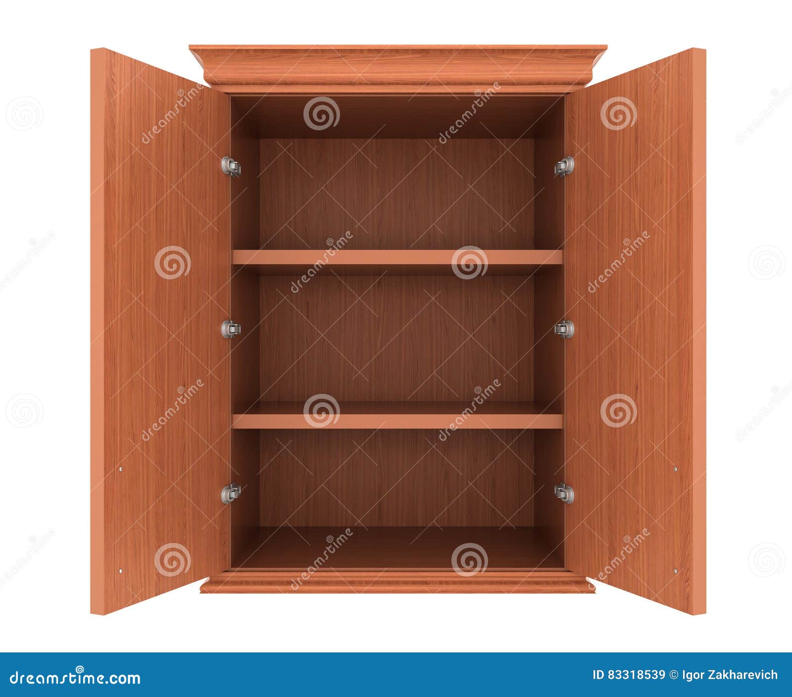 Empty wood cupboard stock illustration. Illustration of wood - 83318539