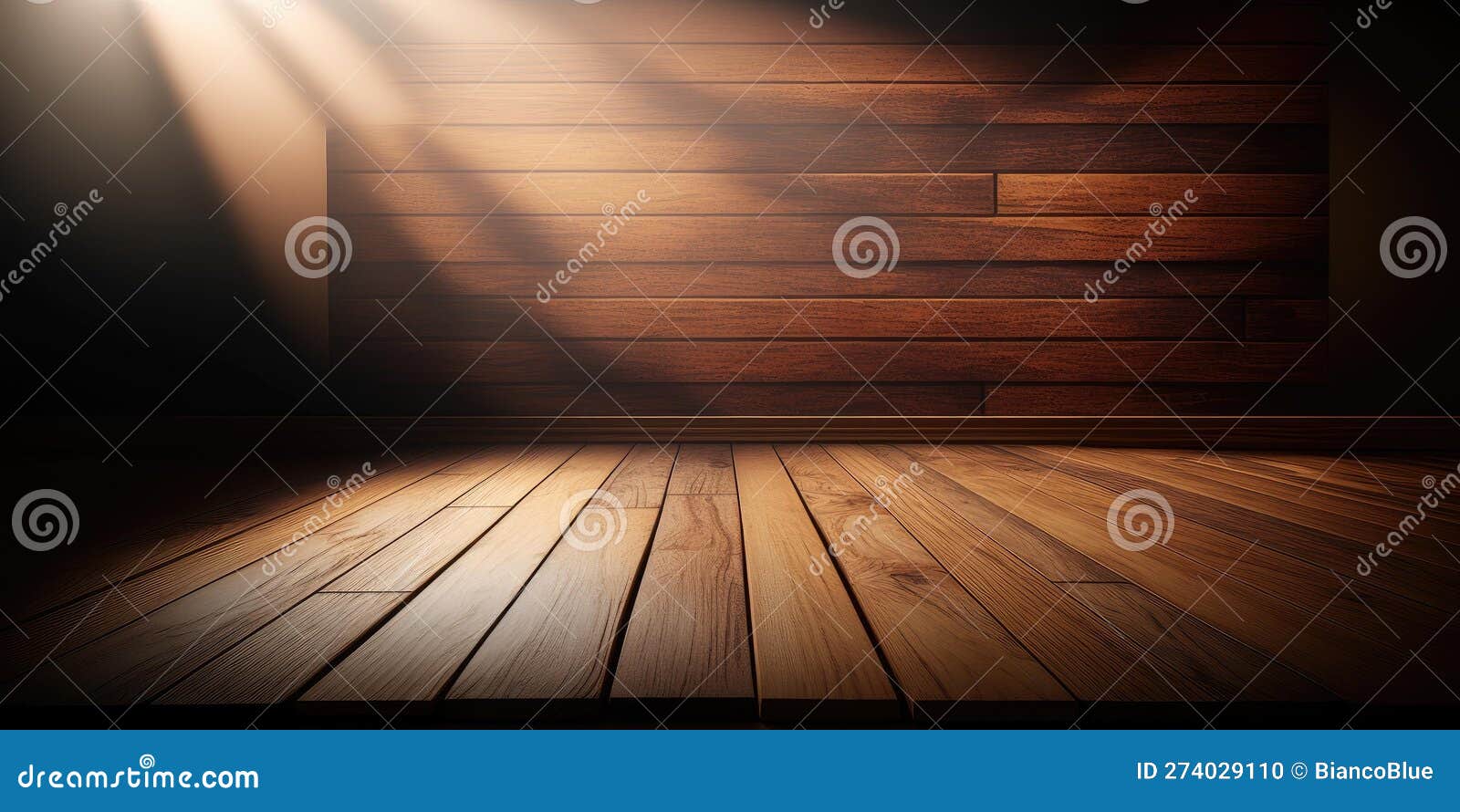Empty Wood Floor and Wall of Studio Background Stock Illustration ...