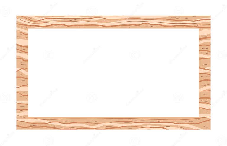 Empty Wood Frame with a Copy Space. Hand Drawn Illustration Stock ...