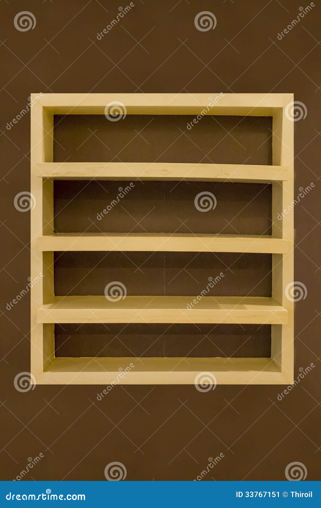 Empty wood shelf. stock image. Image of book, bookshelf - 33767151
