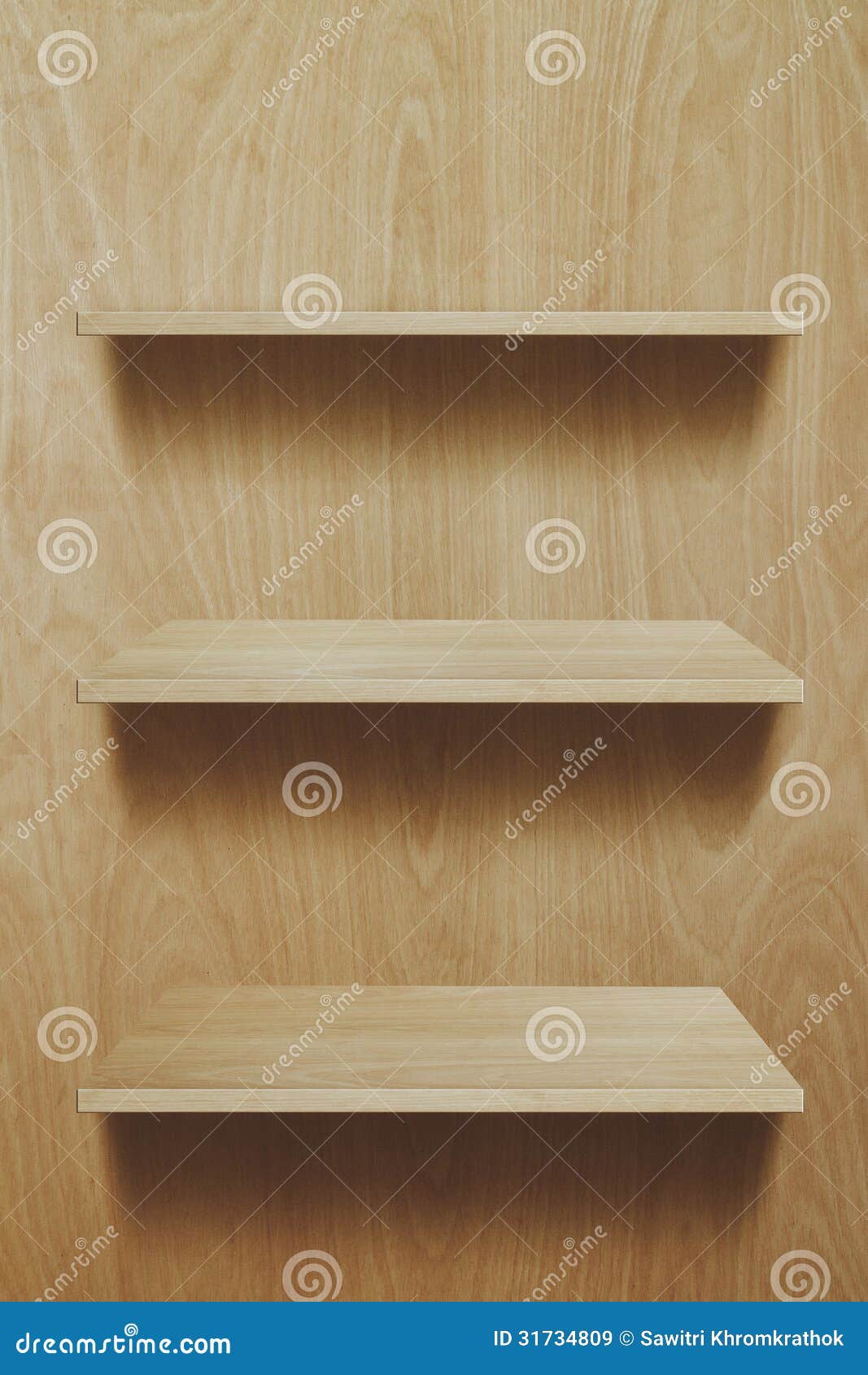 Empty wood shelf stock image. Image of bookshelf, design - 31734809
