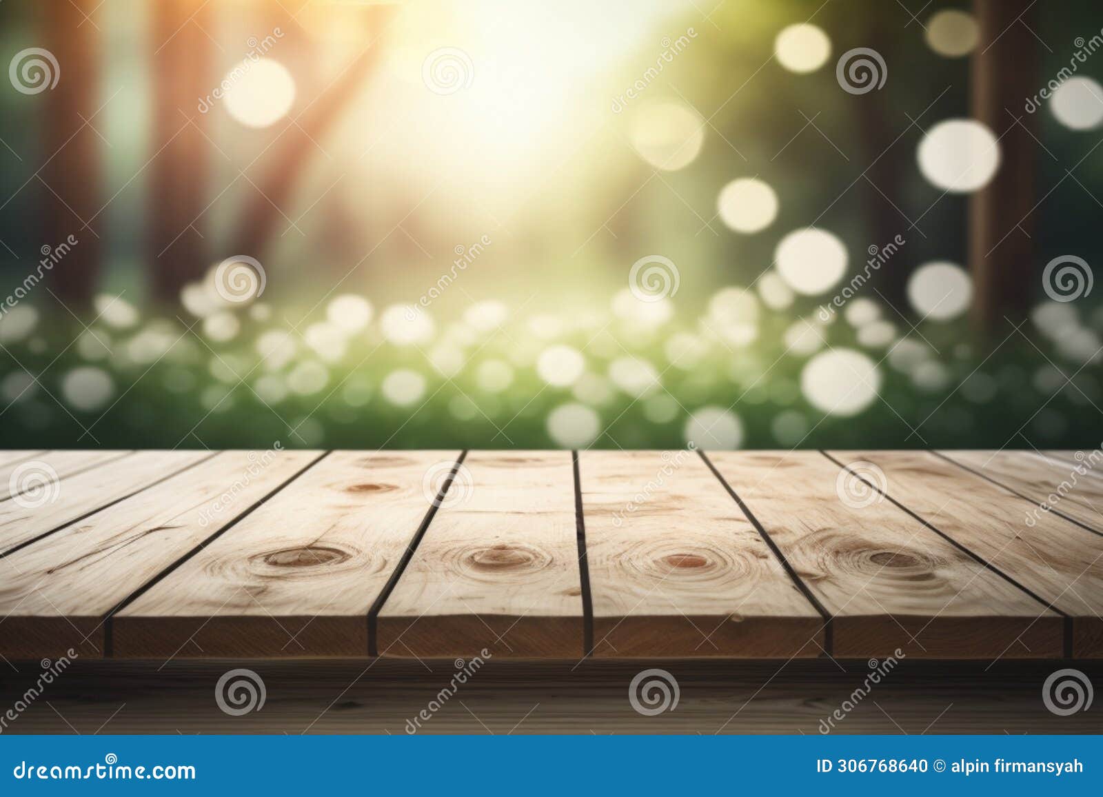 Empty of Wood Table Top on Blur Background Stock Illustration ...