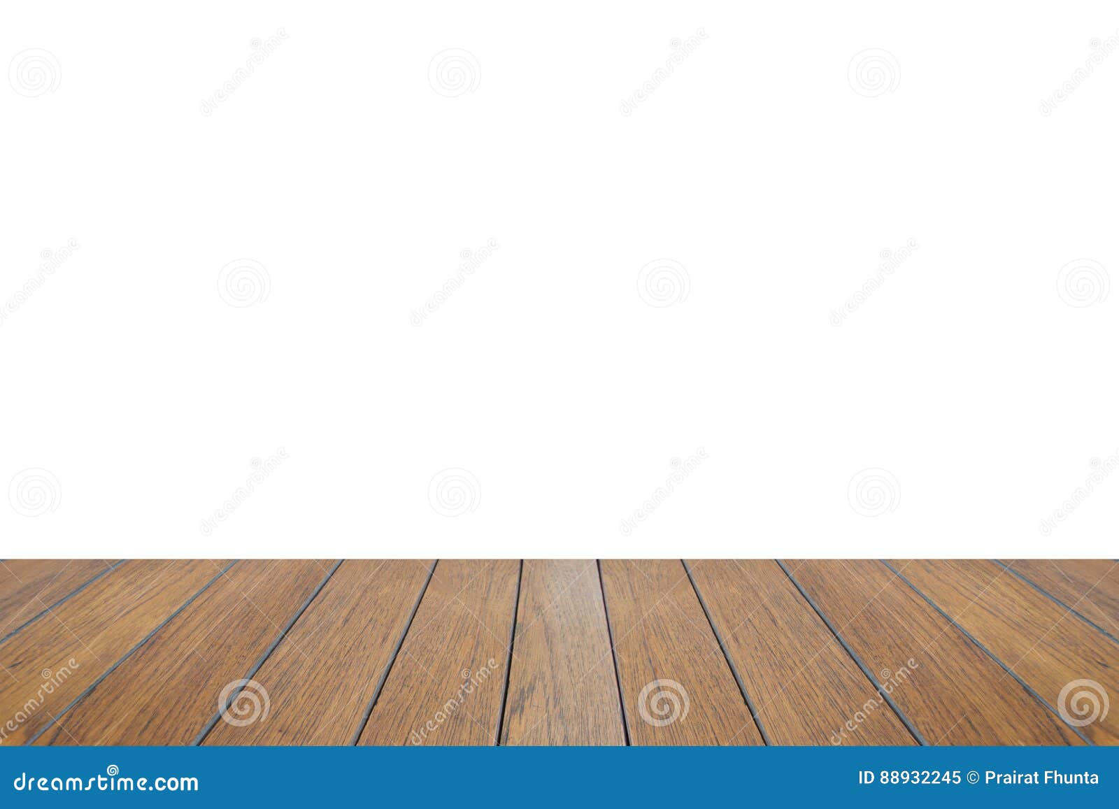 Empty Wood Table Top Isolate on White Background. Stock Image - Image ...