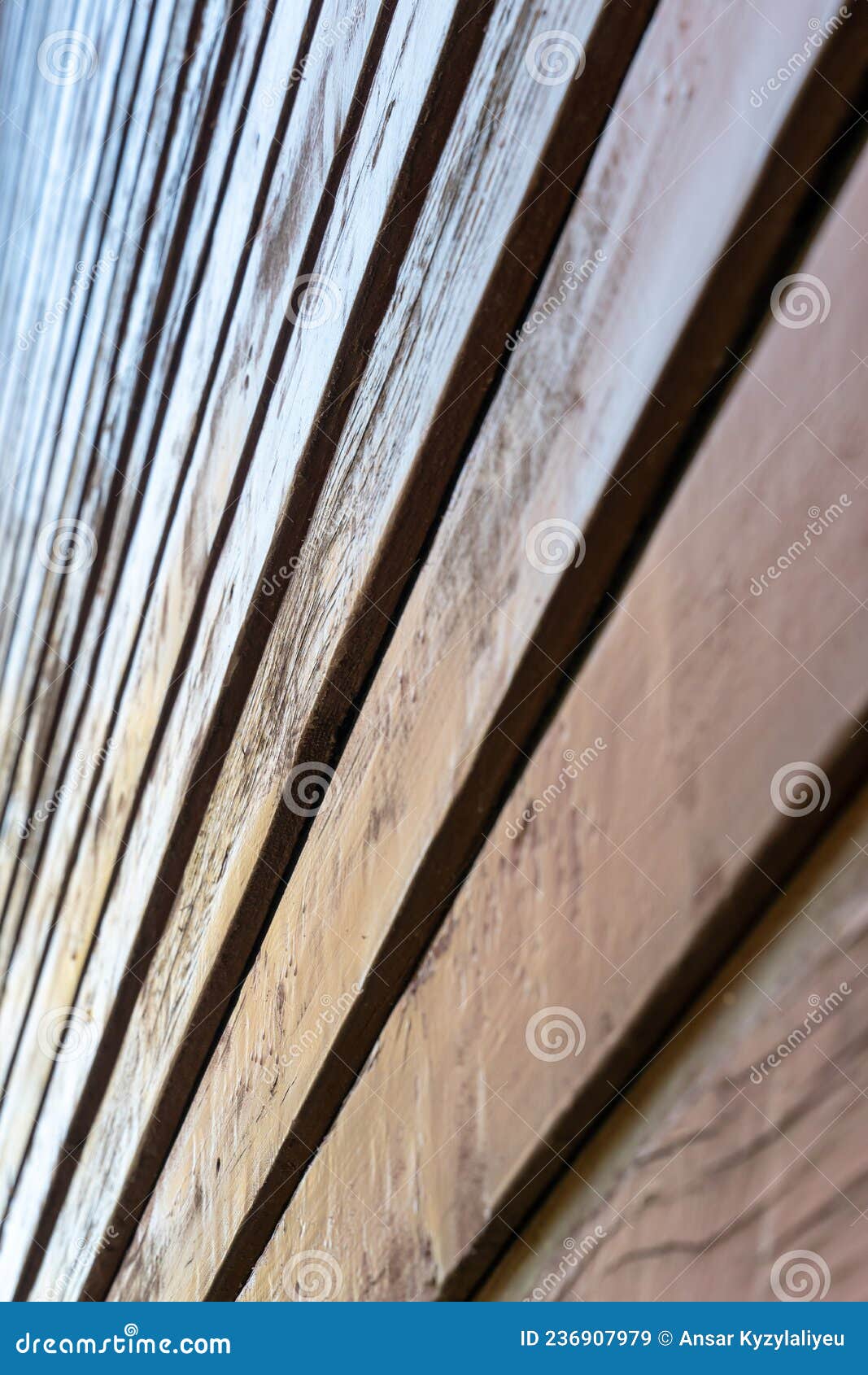 An Empty Wooden Background Made of Boards with a Various Receding ...