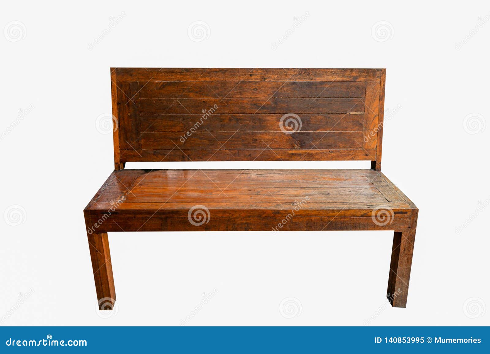 Empty Wooden Bench on Background Stock Image - Image of plank, piece ...