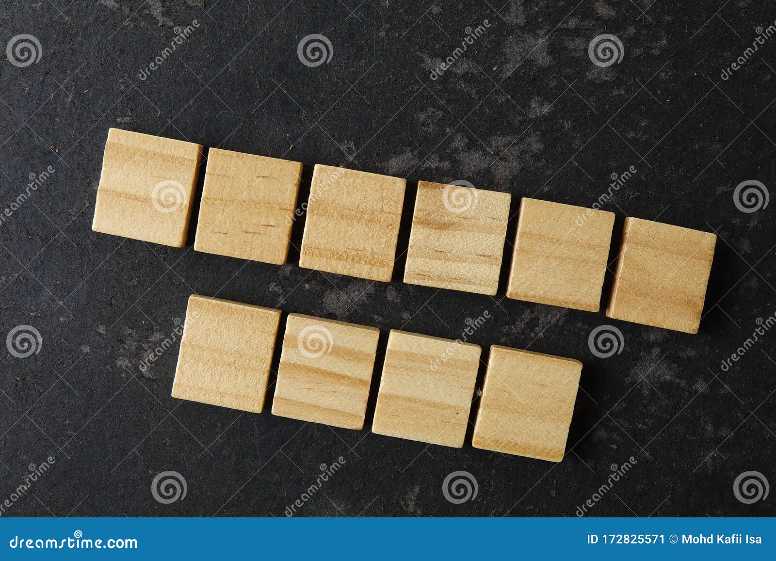 Empty Wooden Blocks. on Black Background Stock Image - Image of ...
