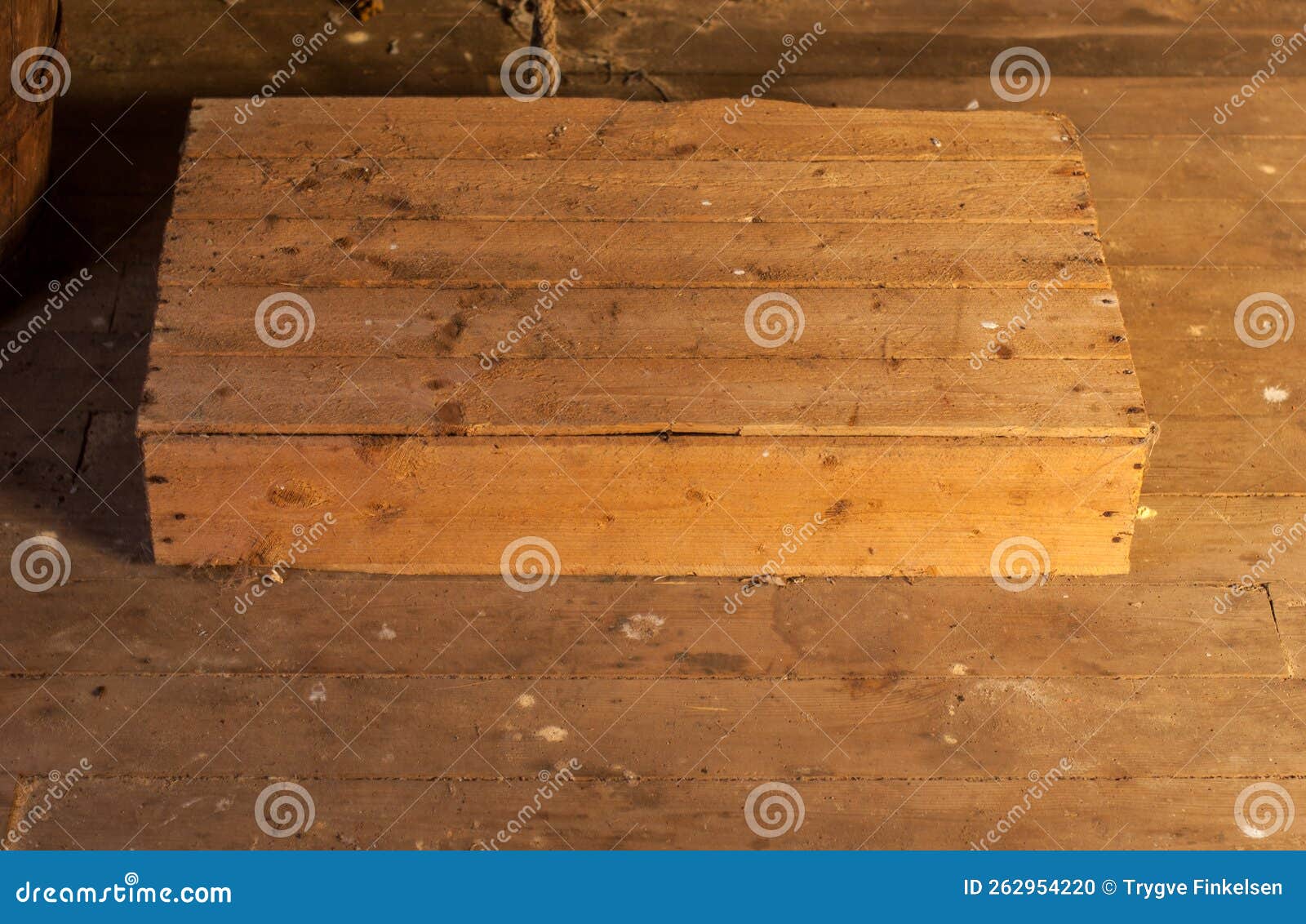 Empty Wooden Box on a Wooden Floor.. Stock Photo - Image of home ...