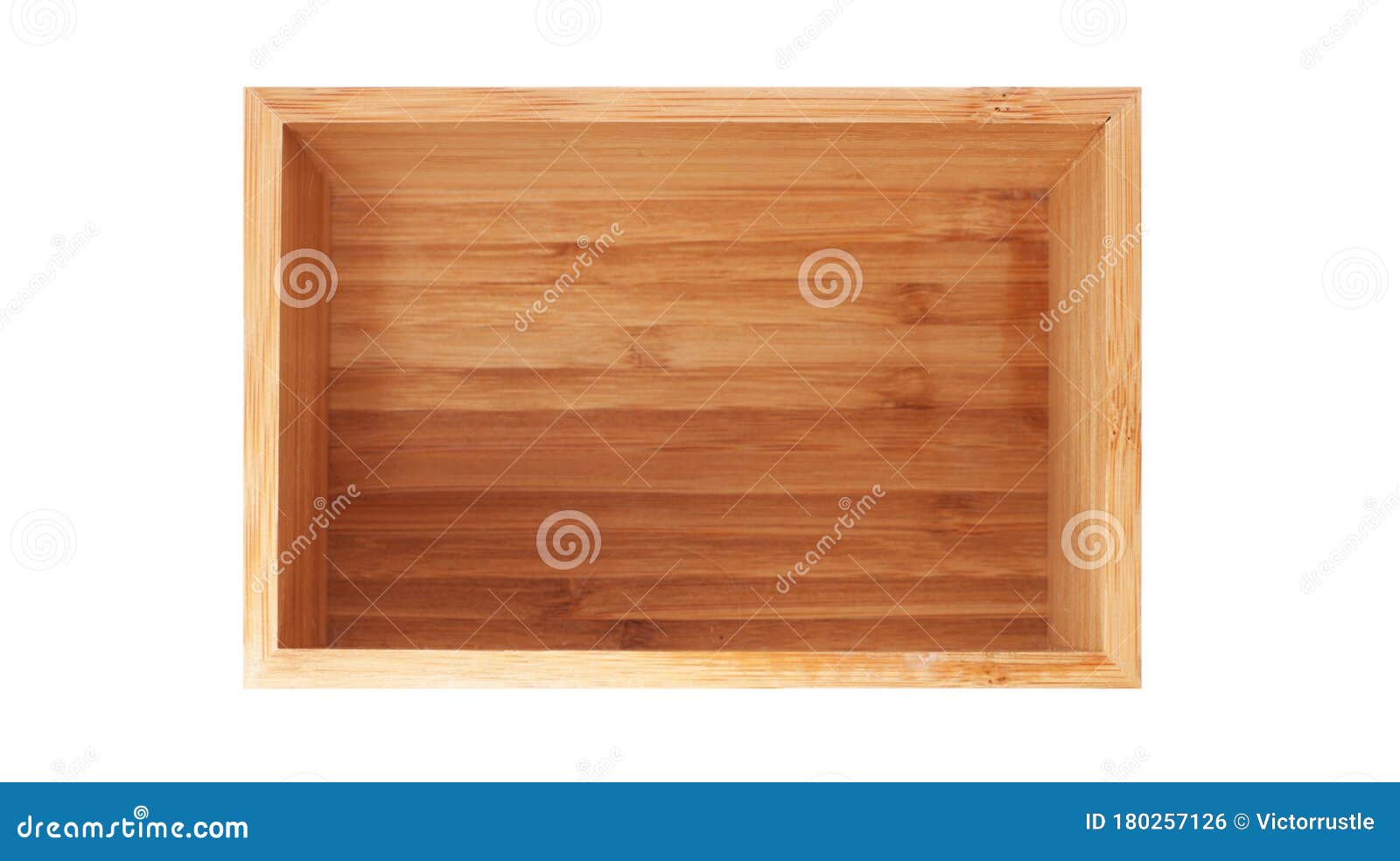 Empty Wooden Box for Your Packaging Isolated on White Background Top ...