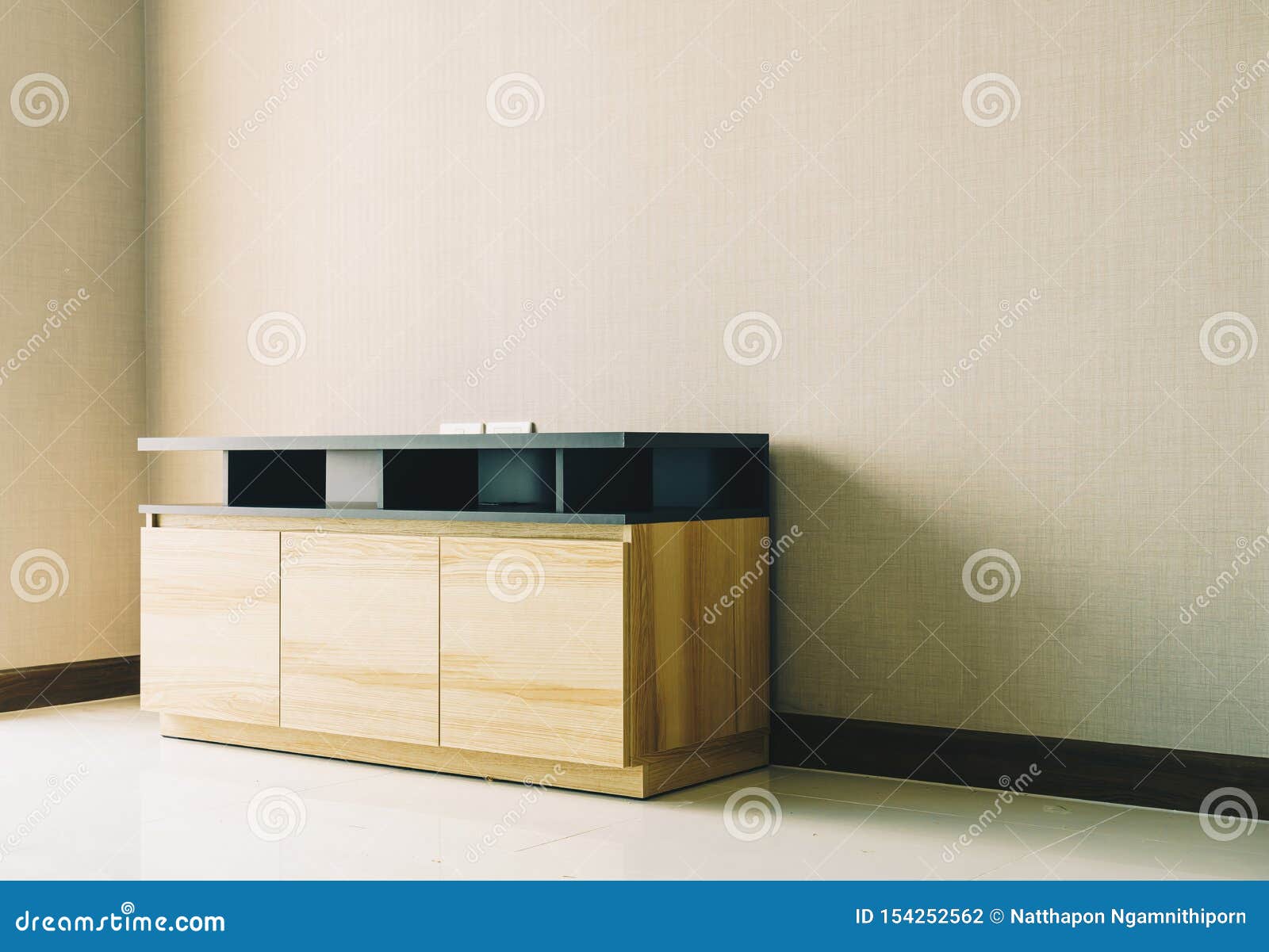 Empty Cabinet in Room Interior Stock Photo - Image of room, house ...