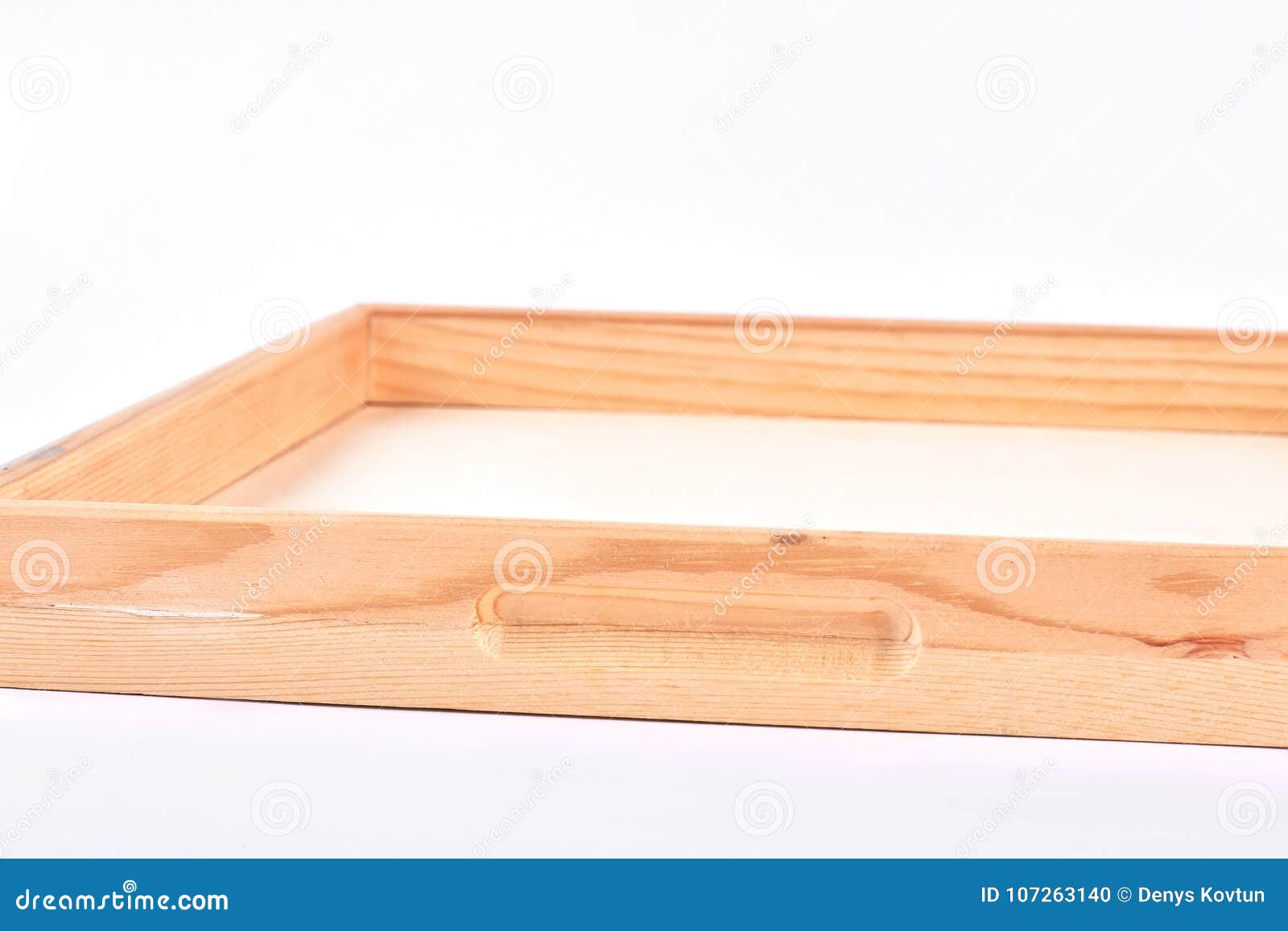 Empty Wooden Frame, White Background. Stock Photo - Image of beauty ...