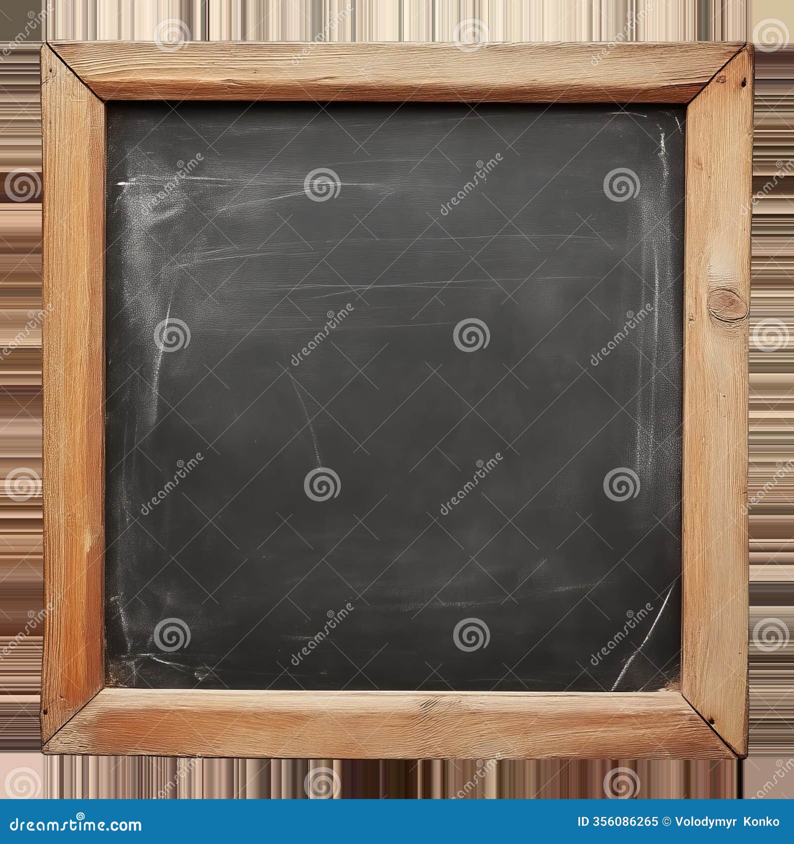 Empty Wooden Framed Chalkboard with Blank Slate, Education and Learning ...