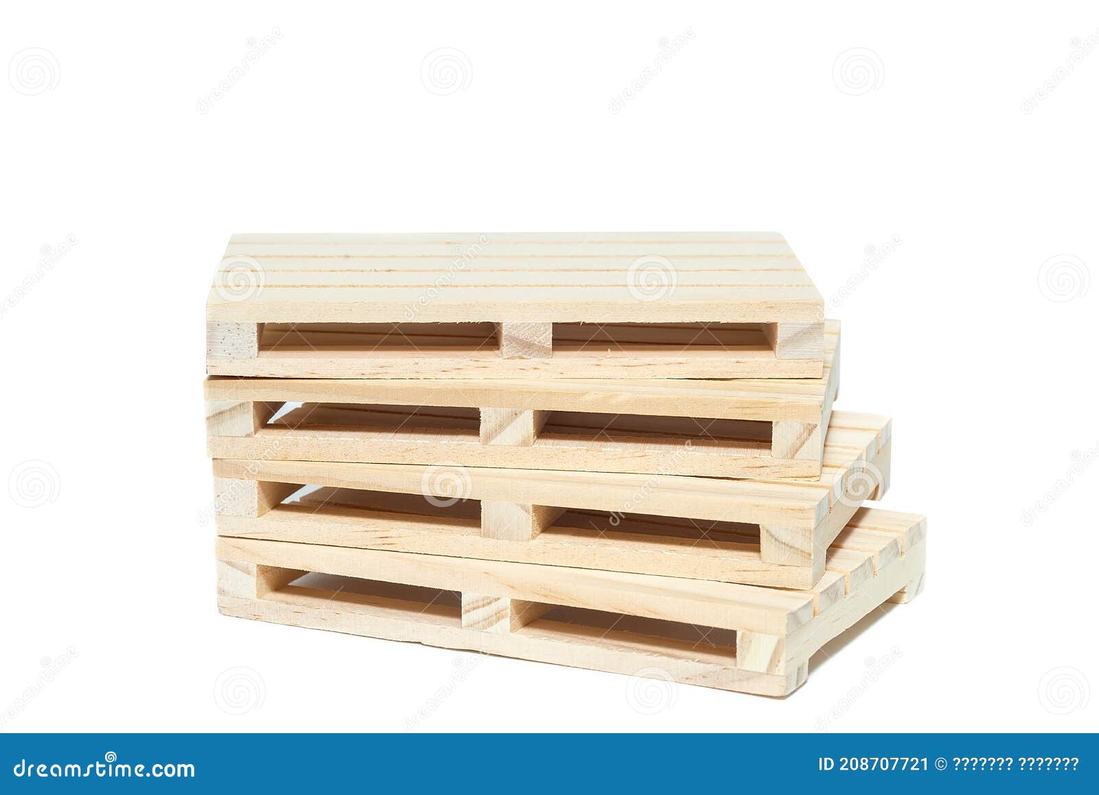 Empty Wooden Pallet Isolated on White Background Stock Image - Image of ...