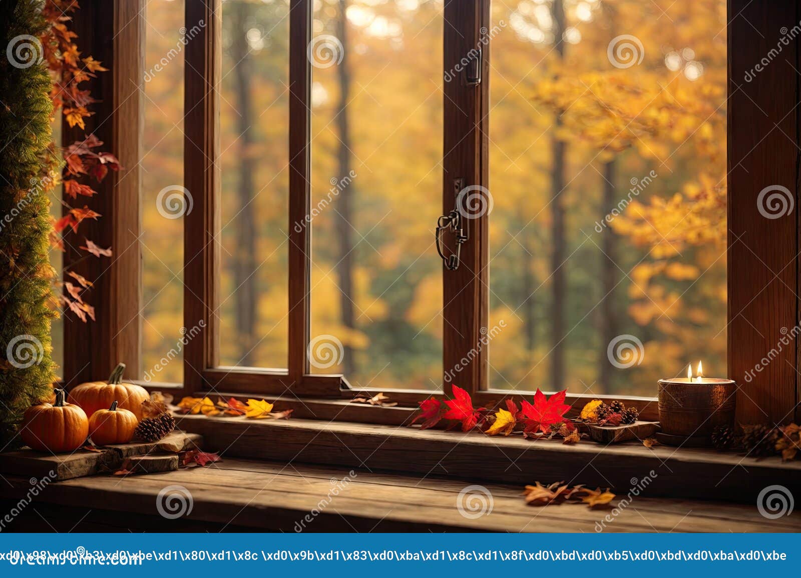 Empty Wooden Rustic Window Sill Outside the Window. Ai Generative Stock ...