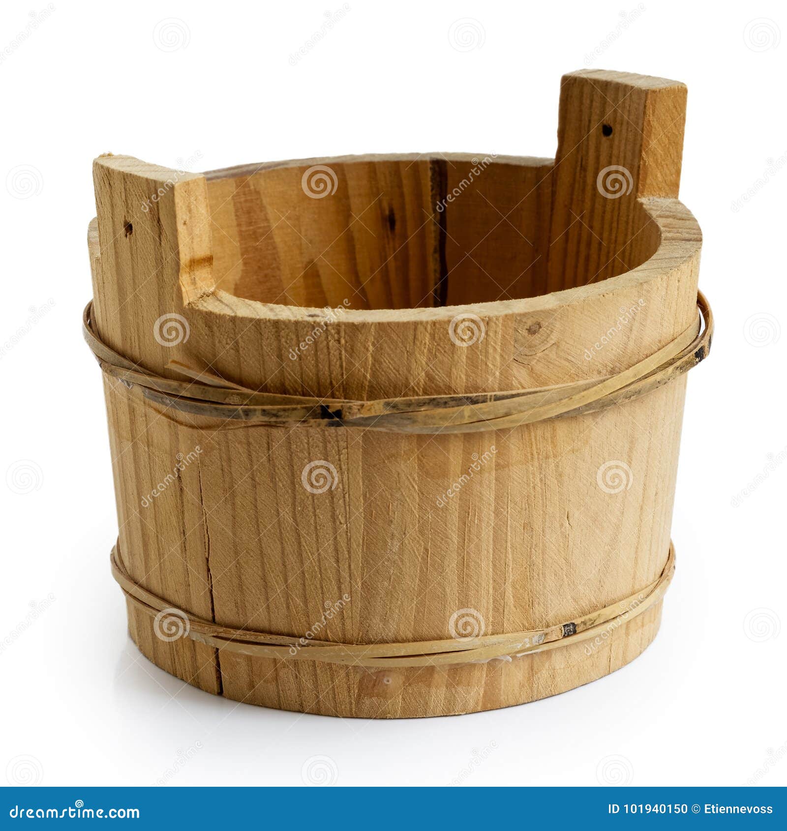 Empty Wooden Rustic Wood Container. Stock Photo - Image of cooking ...