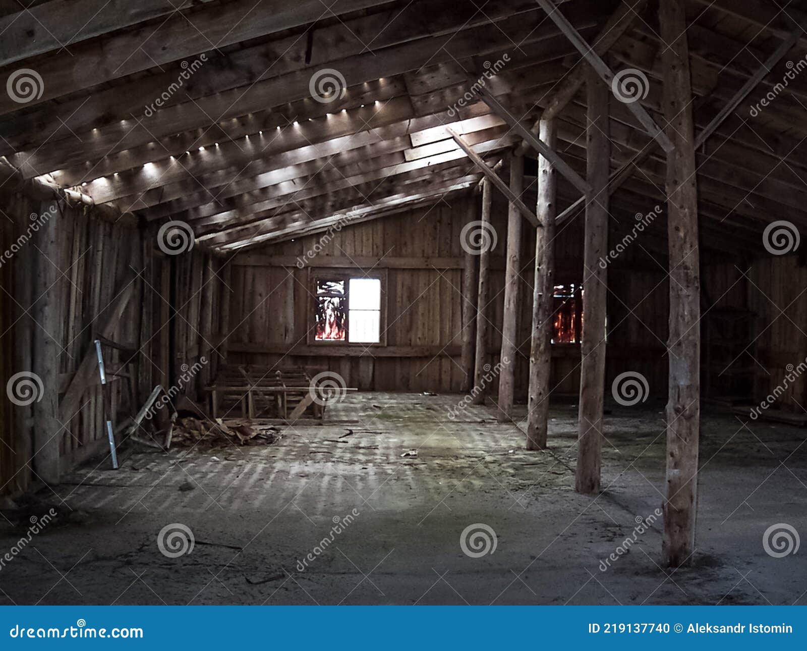 Empty wooden shed. stock photo. Image of abandoned, storage - 219137740