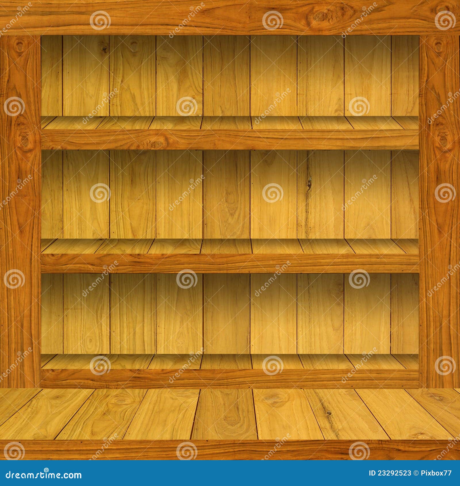 Empty wooden shelf stock image. Image of office, clean - 23292523