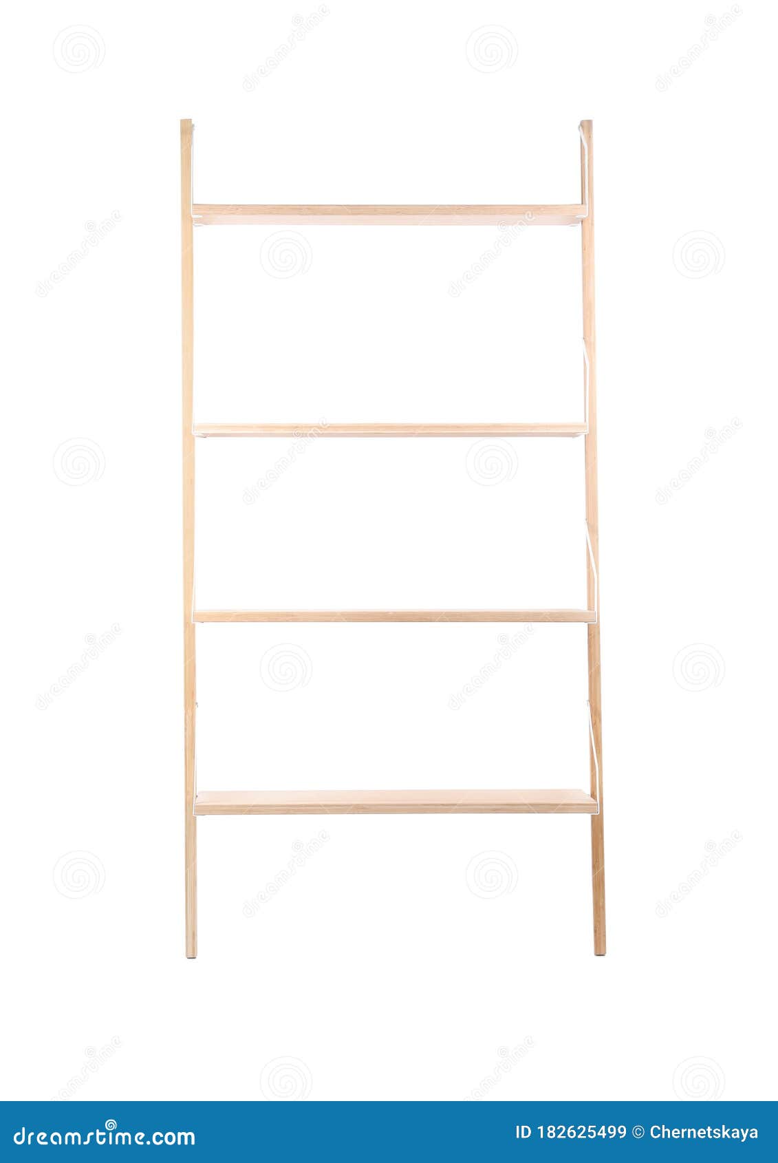 Empty Wooden Shelving Unit Isolated Stock Image - Image of lifestyle ...