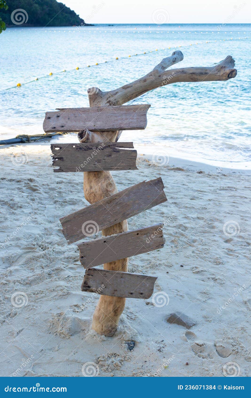 Empty Wooden Sign on the Beach Stock Photo - Image of landscape, point ...