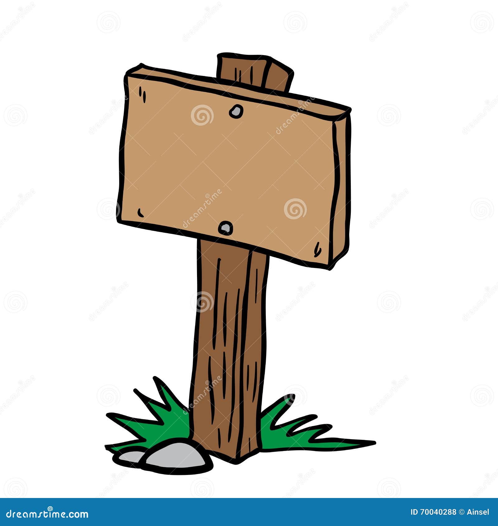 Empty wooden sign stock vector. Illustration of signpost - 70040288