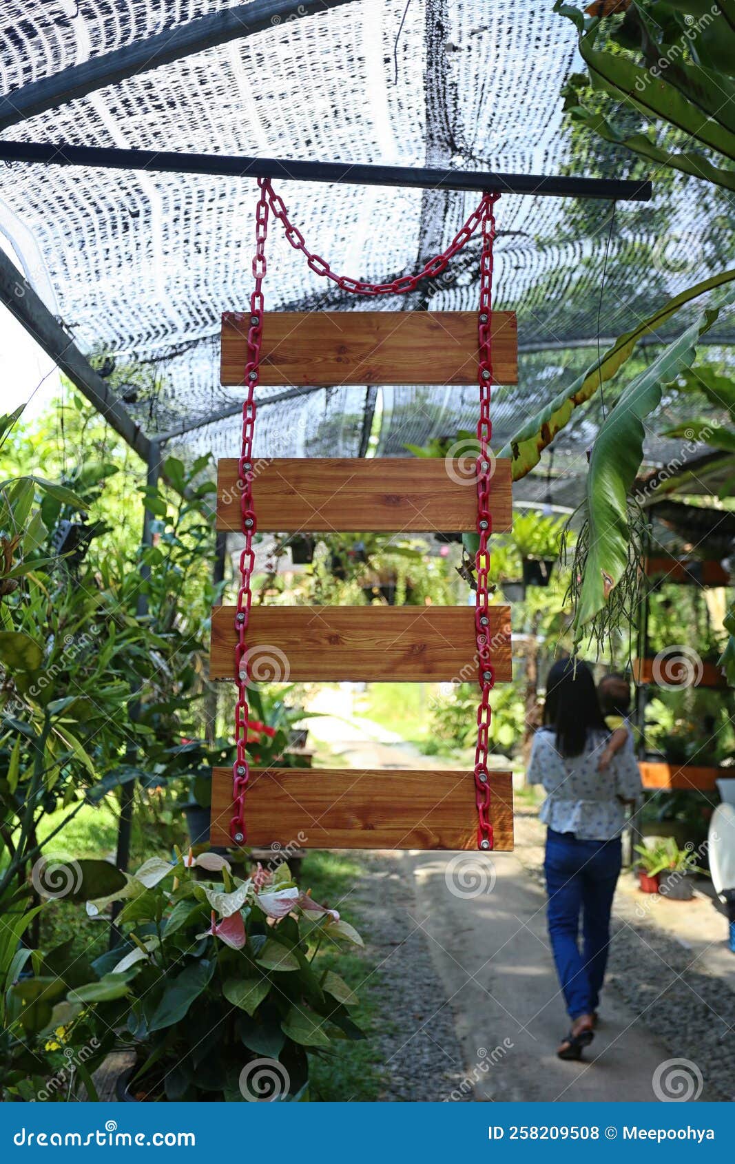 Empty Wooden Sign in the Garden Stock Photo - Image of outdoor, element ...