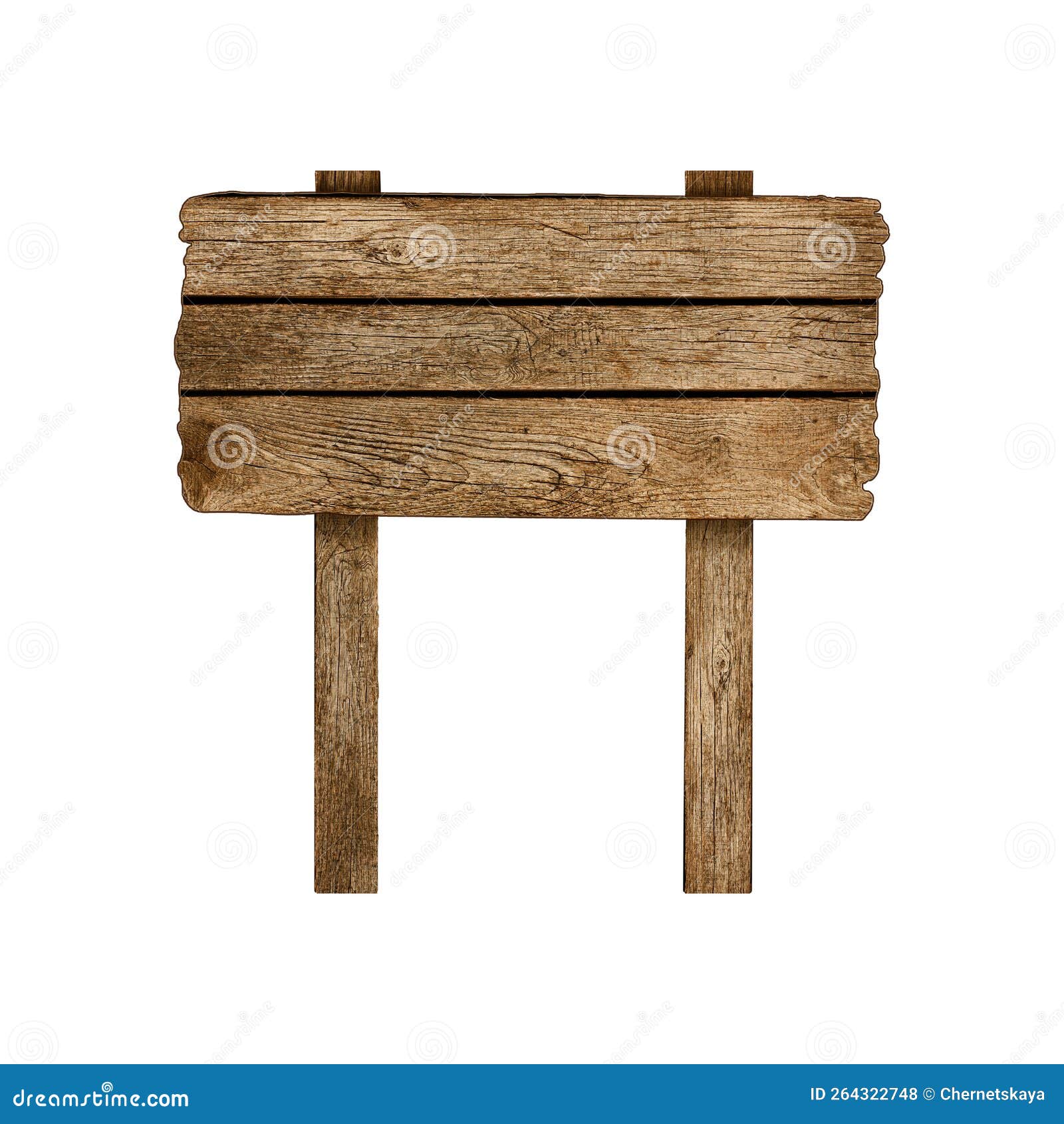 Empty Wooden Sign Isolated on White. Mockup for Design Stock Photo ...