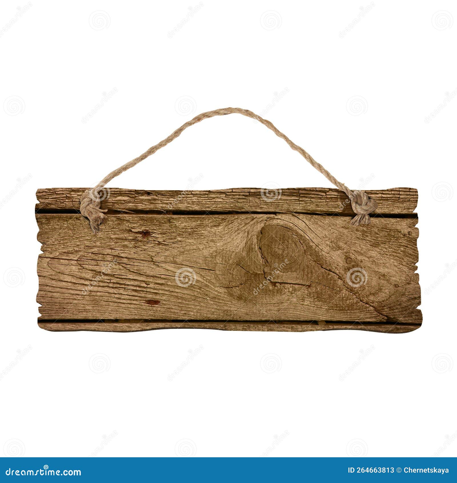 Empty Wooden Sign Isolated on White. Mockup for Design Stock Image ...