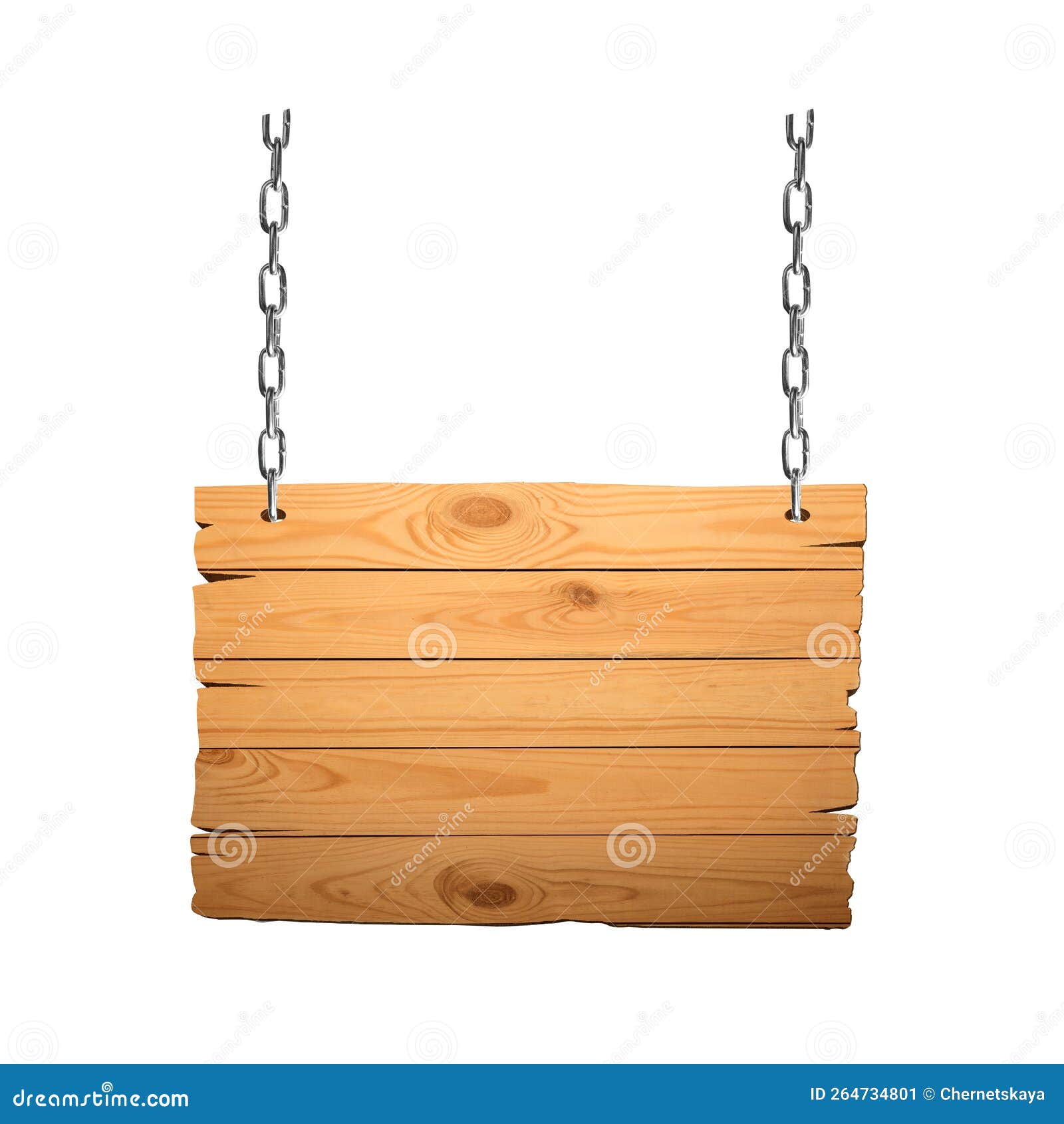 Empty Wooden Sign Isolated on White. Mockup for Design Stock Image ...