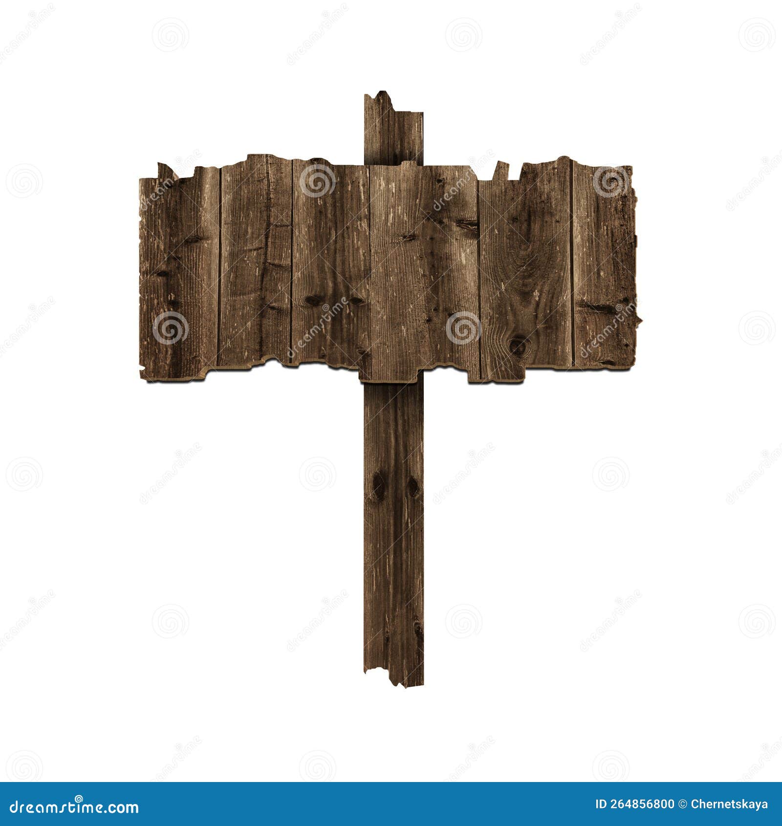 Empty Wooden Sign Isolated on White. Mockup for Design Stock Photo ...