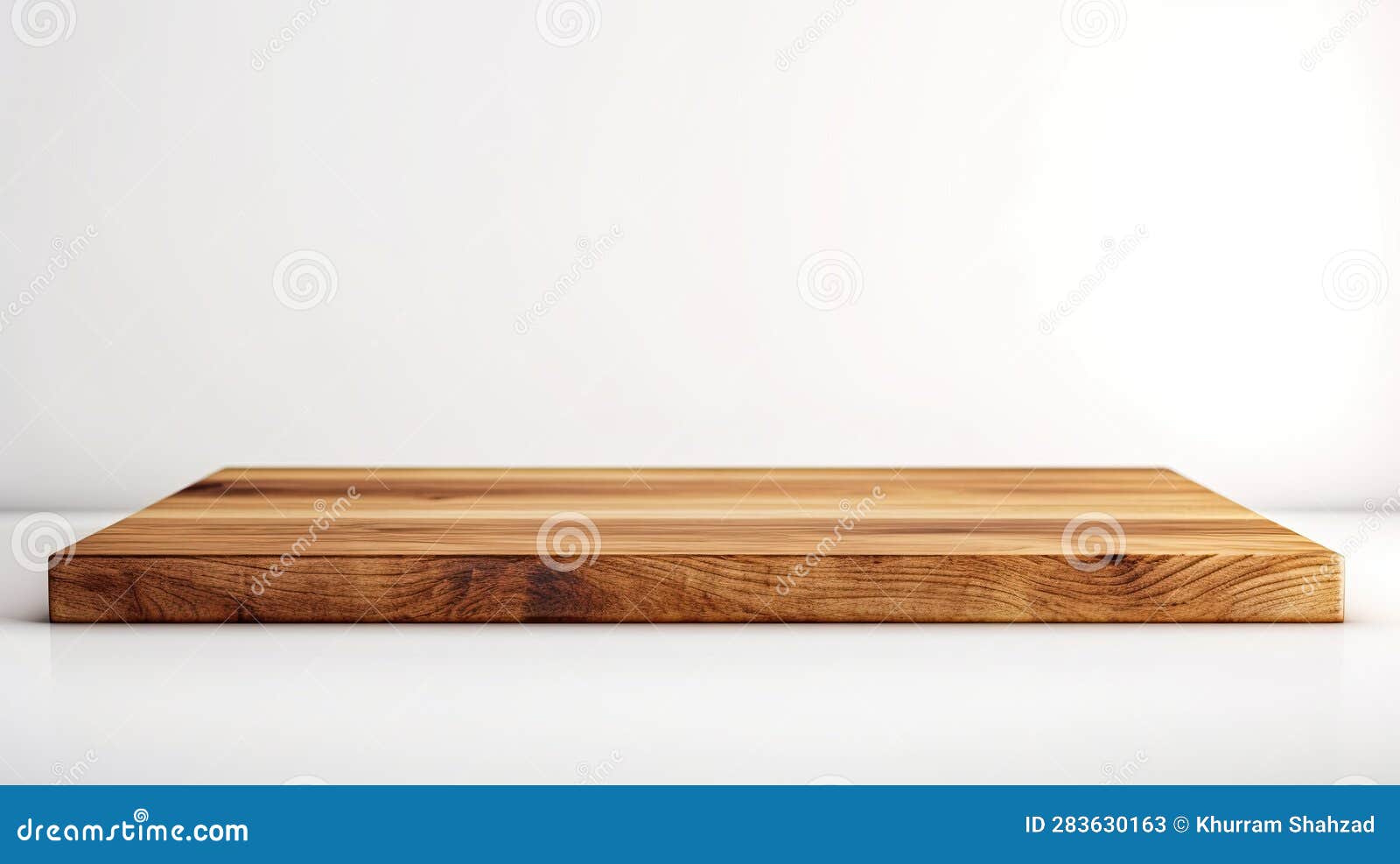 Empty Wooden Stand with White Background Stock Illustration ...