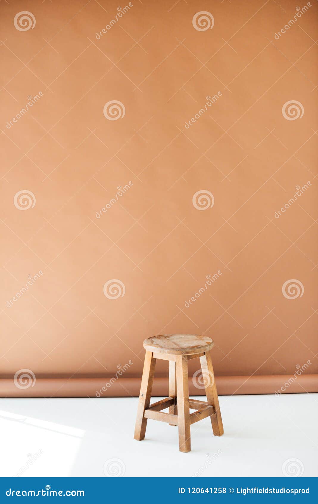 Empty wooden stool stock photo. Image of seat, cafe - 120641258